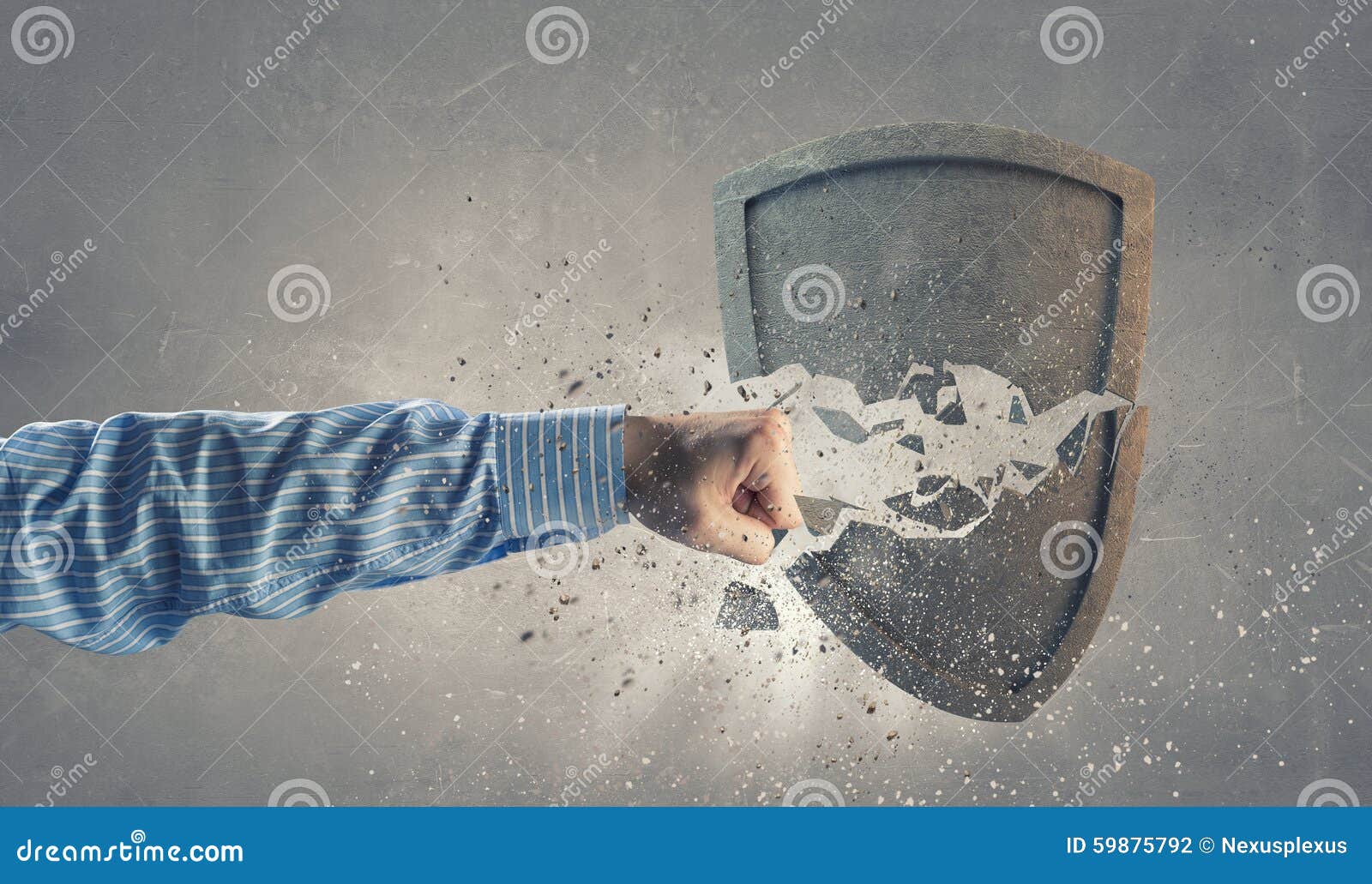 Broken shield stock photo. Image of businessman, male - 59875792