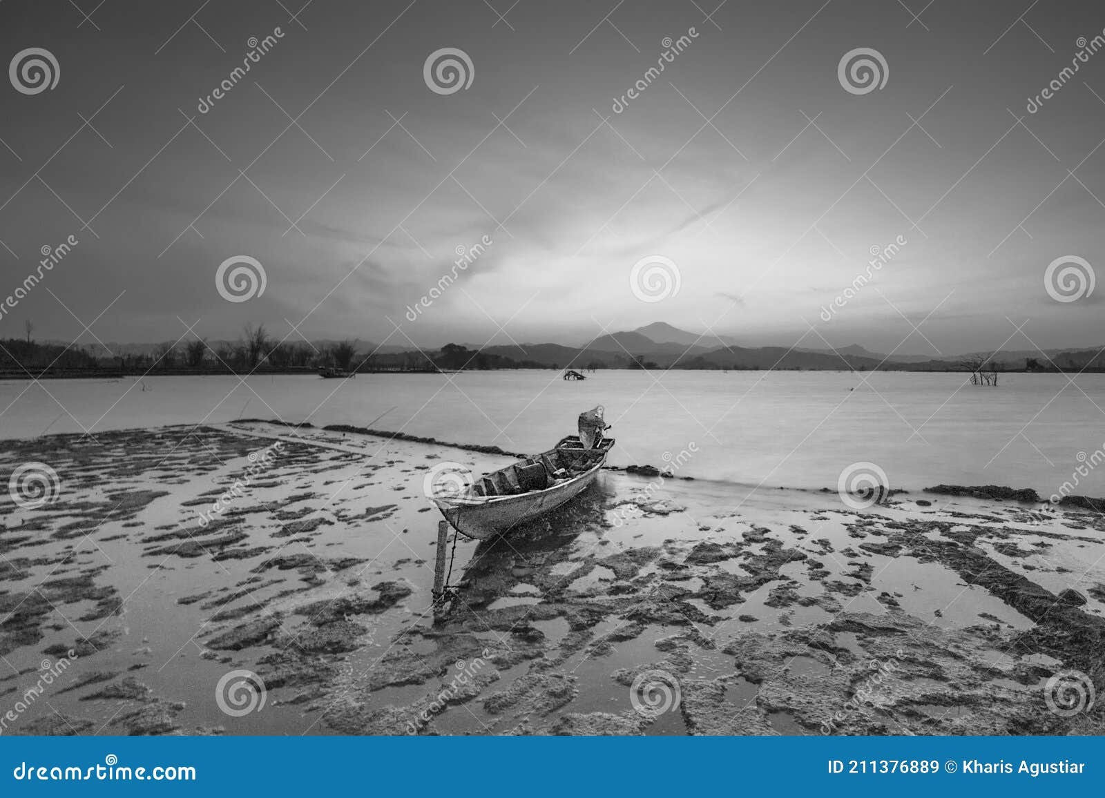 Broken Ship at Ghost Beach Black and White Stock Image - Image of ...