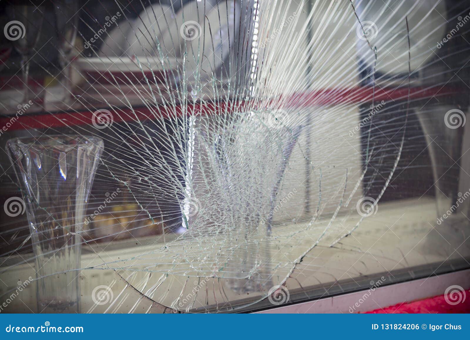 Broken by the Protesting Demonstrators Storefront Stock Photo - Image ...