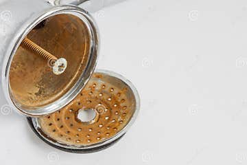Broken Shower Head with Limescale and Rust on it Stock Image - Image of ...
