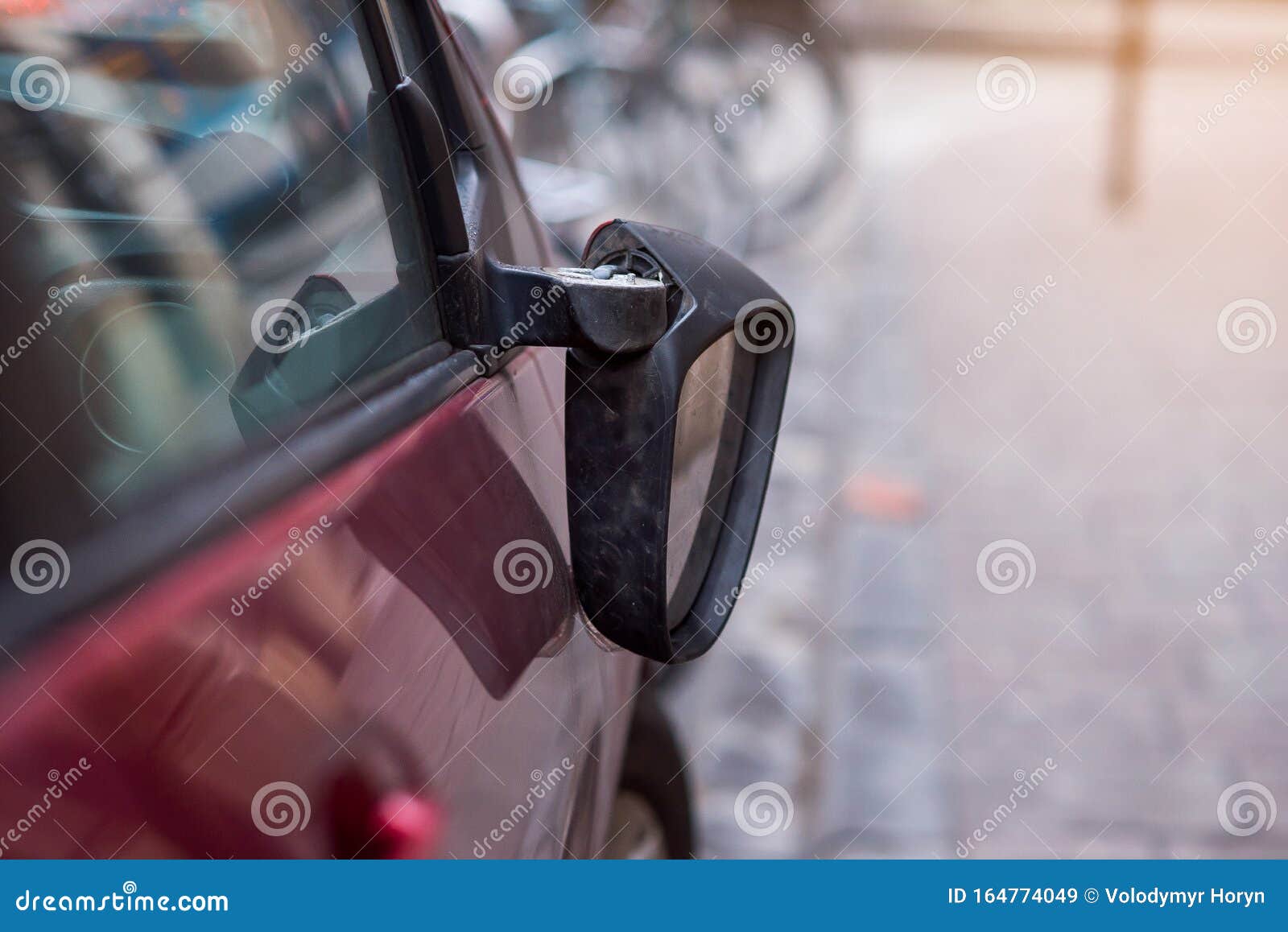 Broken Side View Mirror of the Car. Stock Image - Image of auto ...