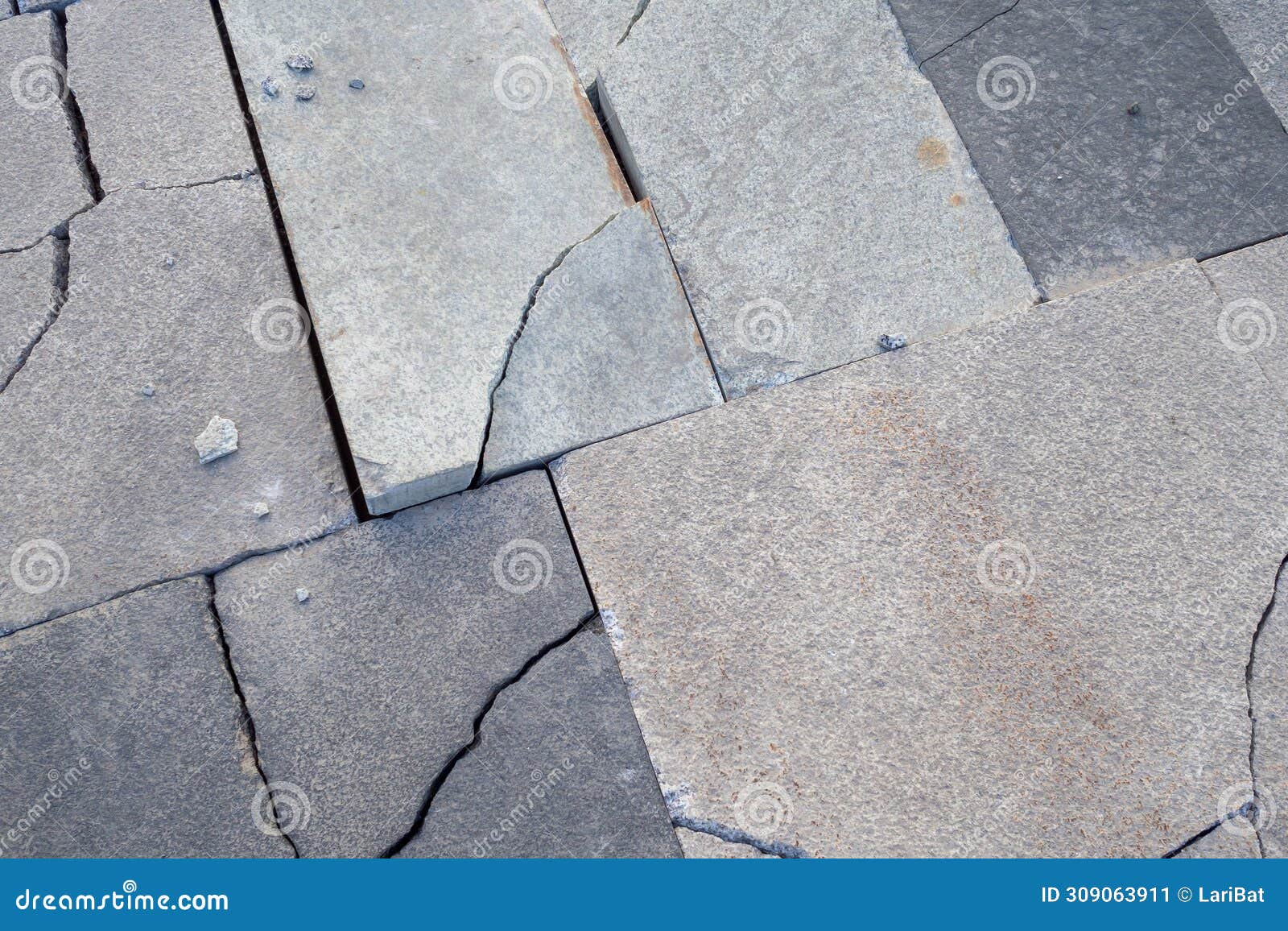 Broken Sidewalk Tile or Rectangular Pavement Stone for Illustrating ...