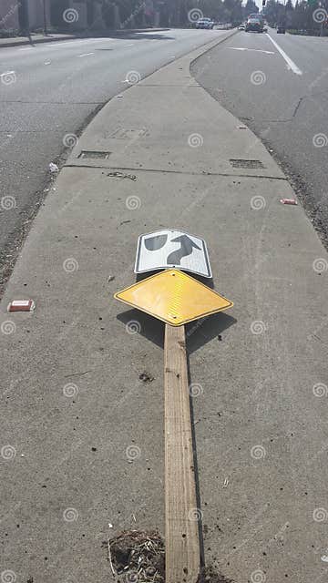 Broken sign stock photo. Image of broken, sign, reflector - 51605964