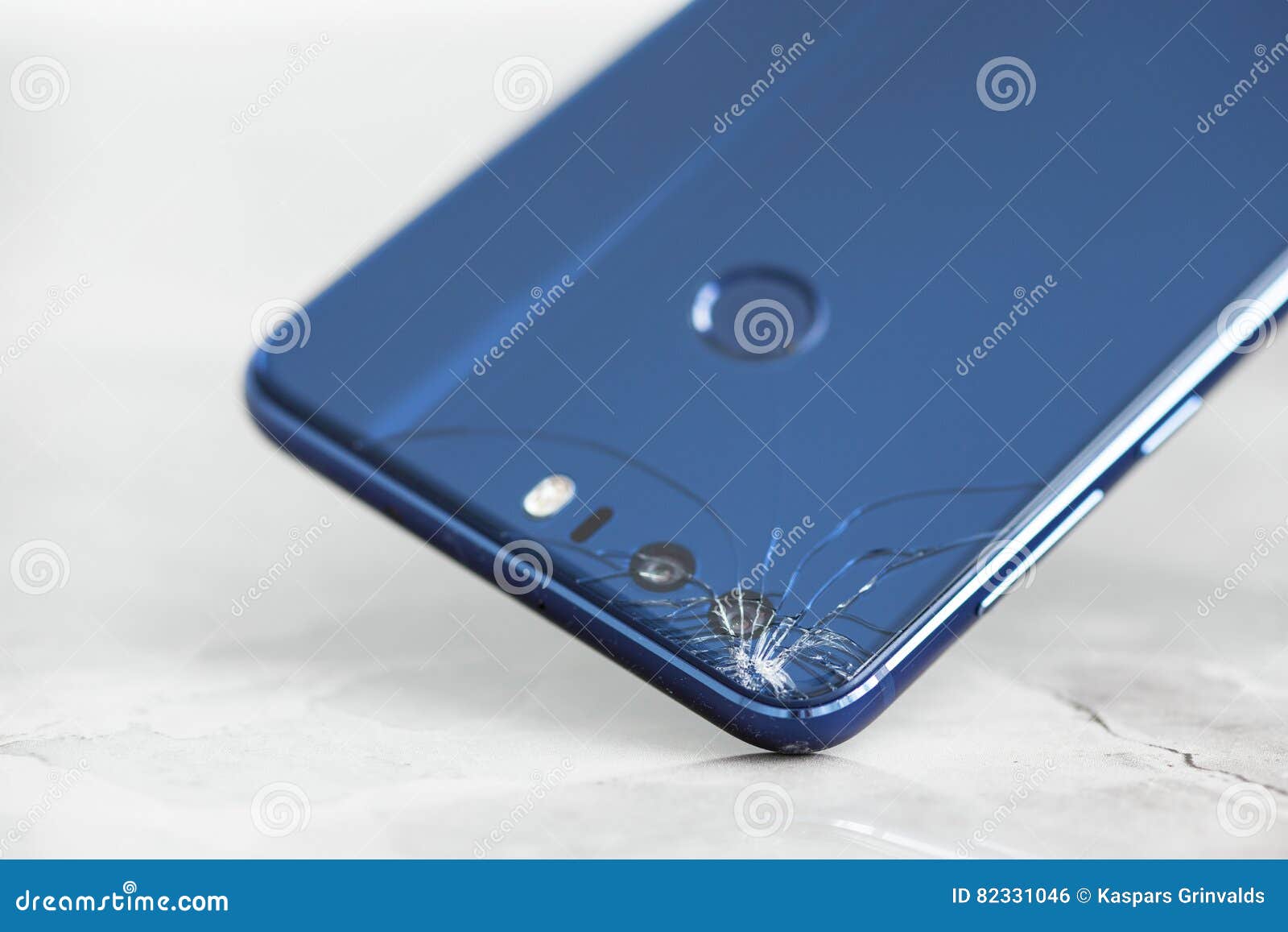 Broken Smartphone With Cracked Destroyed Screen Stock Photo ...
