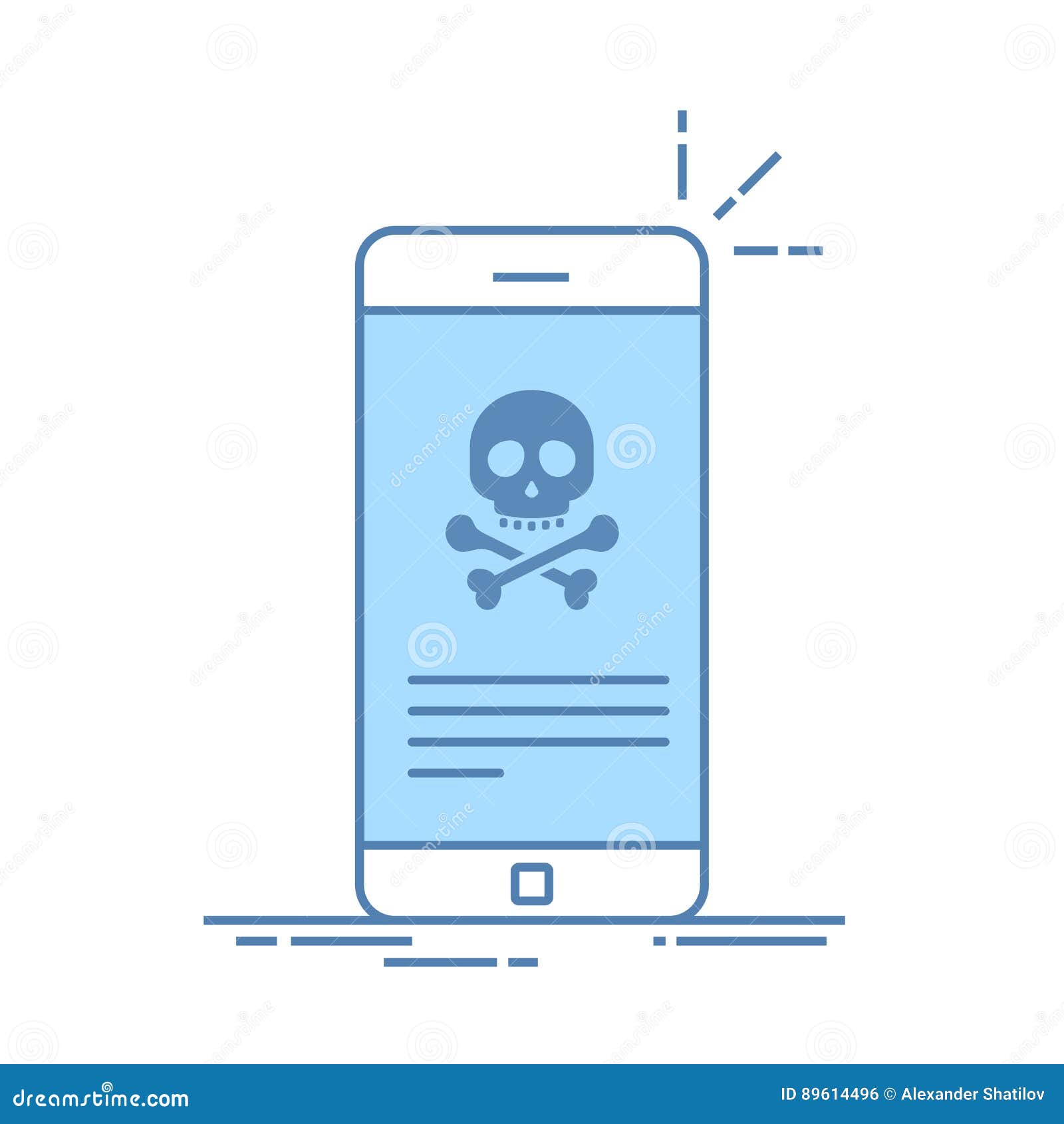 Hacking Mobile, Smartphone In Hand Vector Illustration | CartoonDealer ...