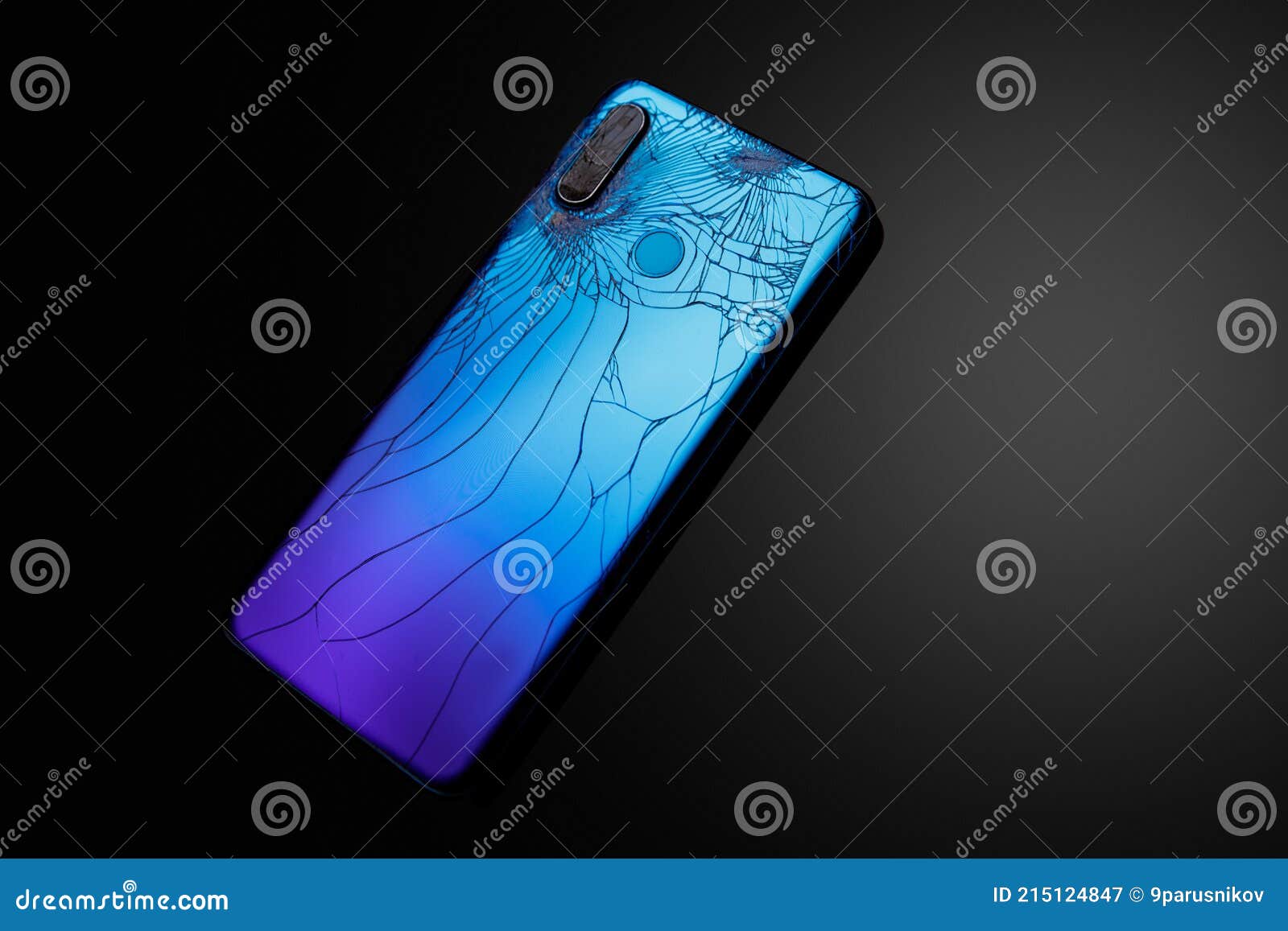 Broken Smartphone. Mobile Phone with a Broken Camera. Stock Image ...