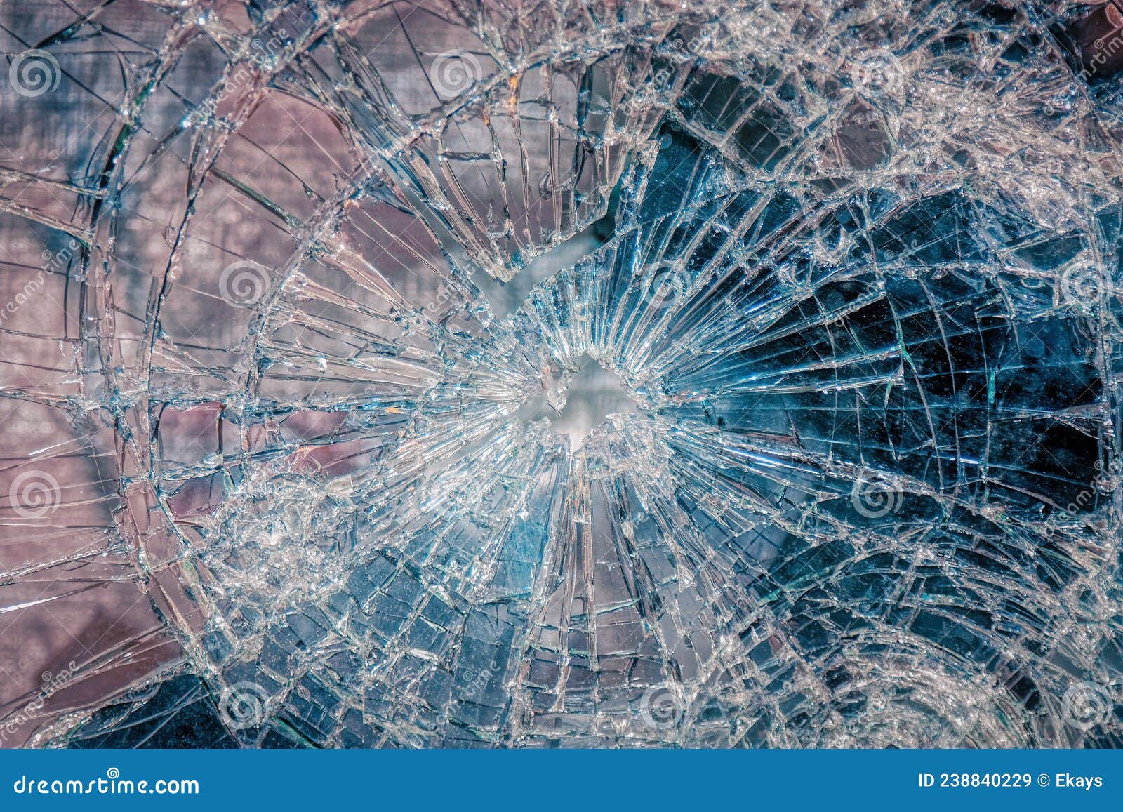 Broken and Smashed Glass Pane Stock Image - Image of pane, hole: 238840229