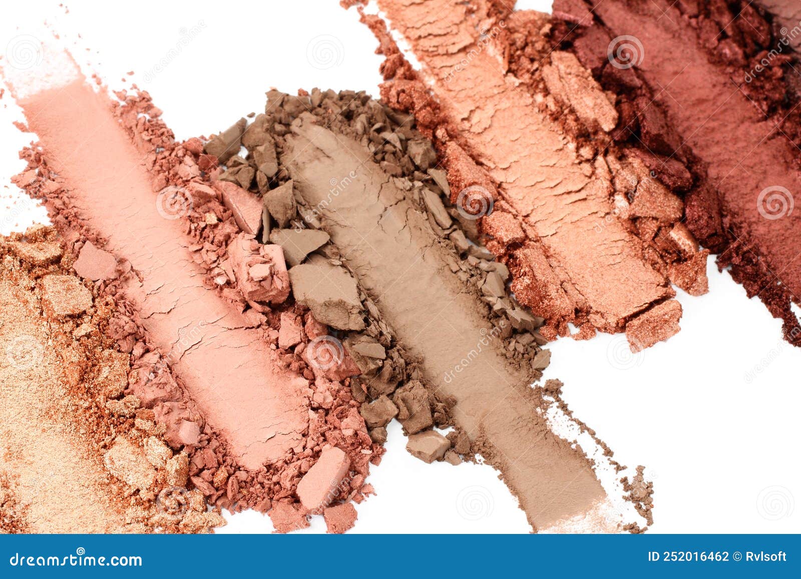 Broken and Smashed Make-up Eyeshadow Pallete, Lay of Brush Strokes, on ...