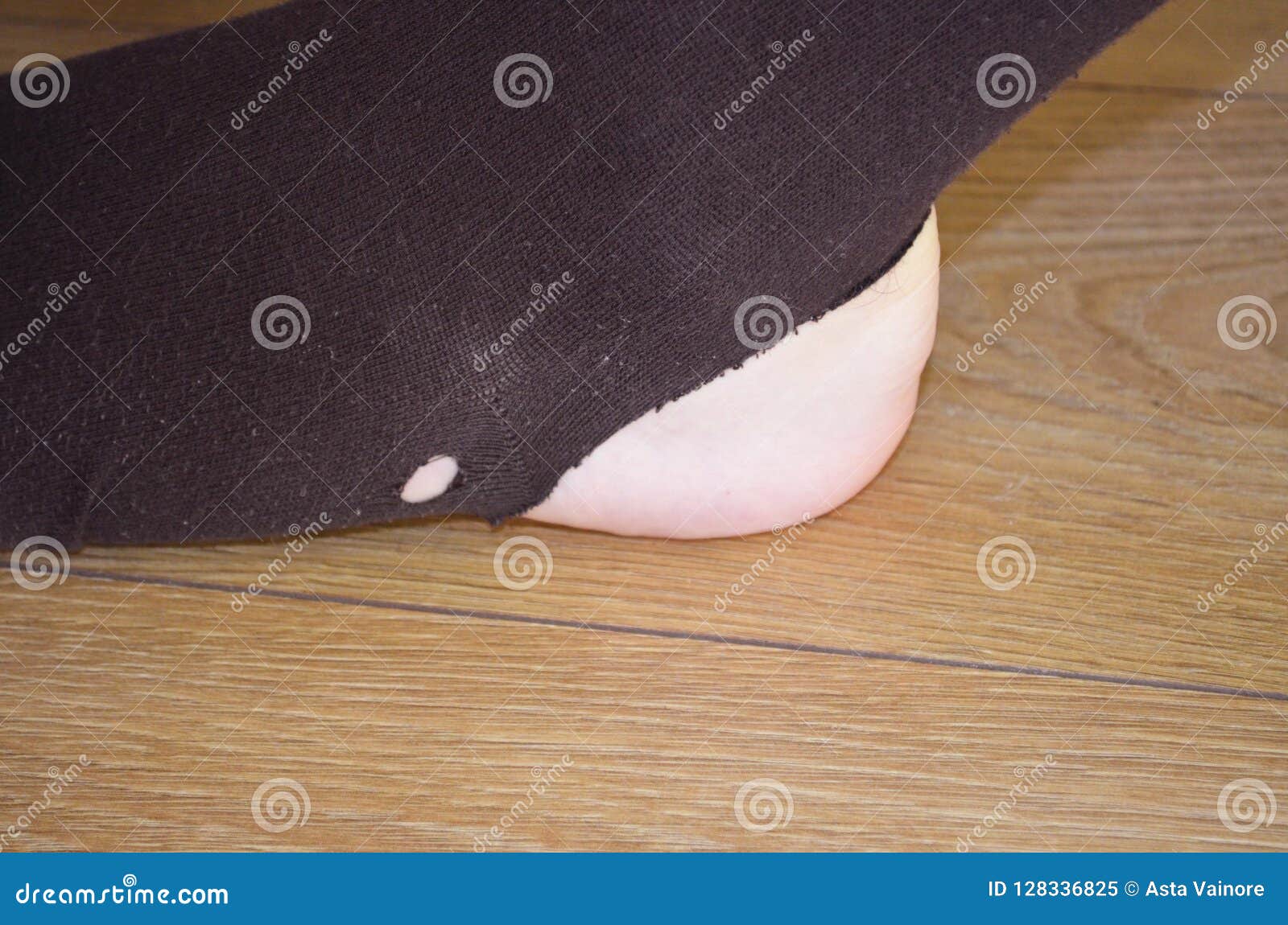 Broken sock on male leg stock image. Image of business - 128336825