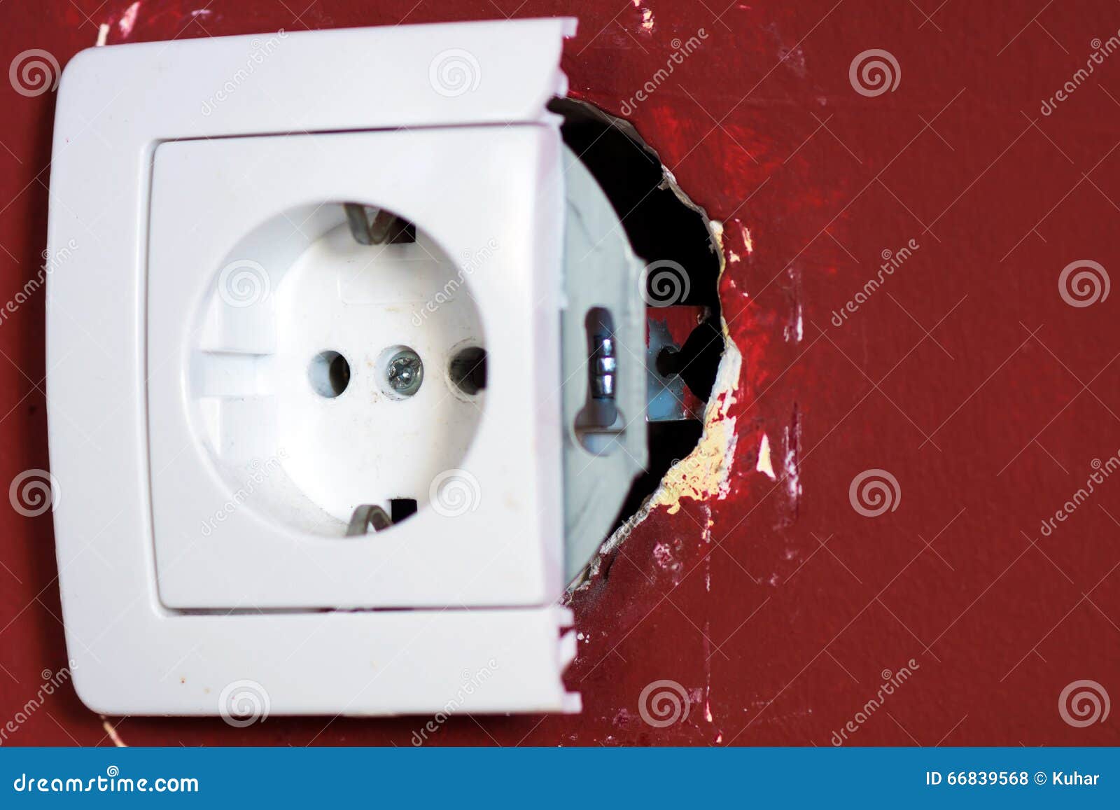 Broken socket stock photo. Image of cement, danger, equipment - 66839568