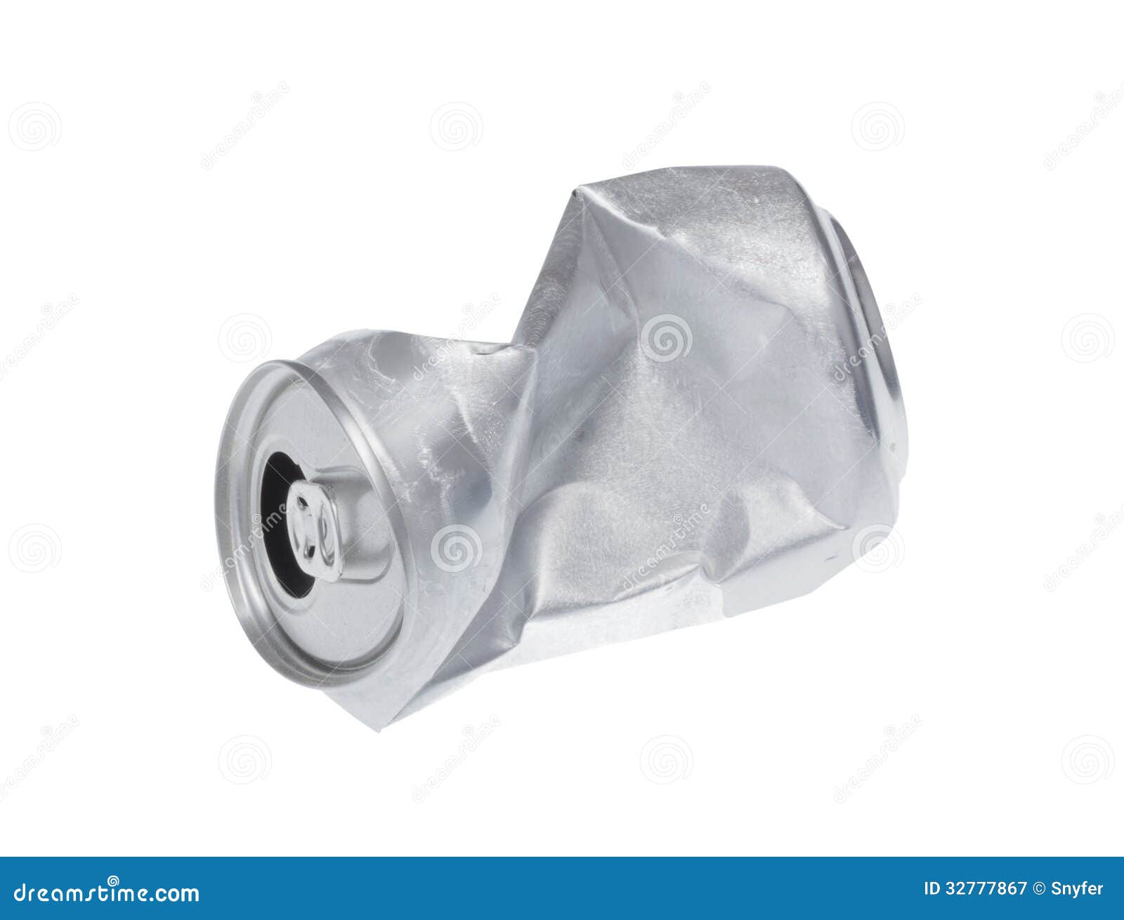 Broken Soda Can Isolated On White Background. Stock Image - Image of ...