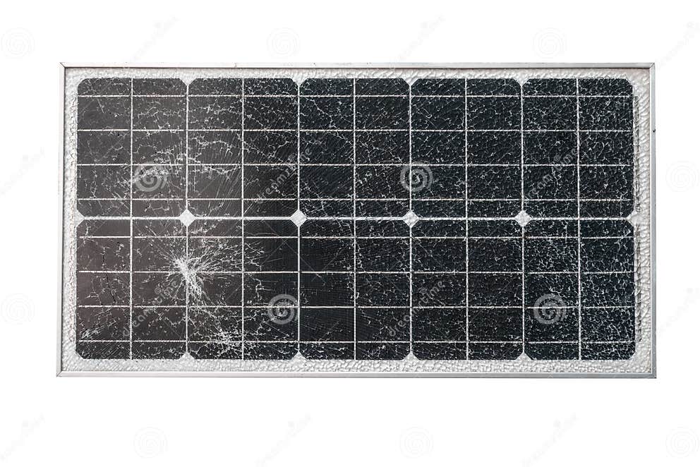 Broken Solar Panels , Solar Cell Glass Damage Stock Image - Image of ...