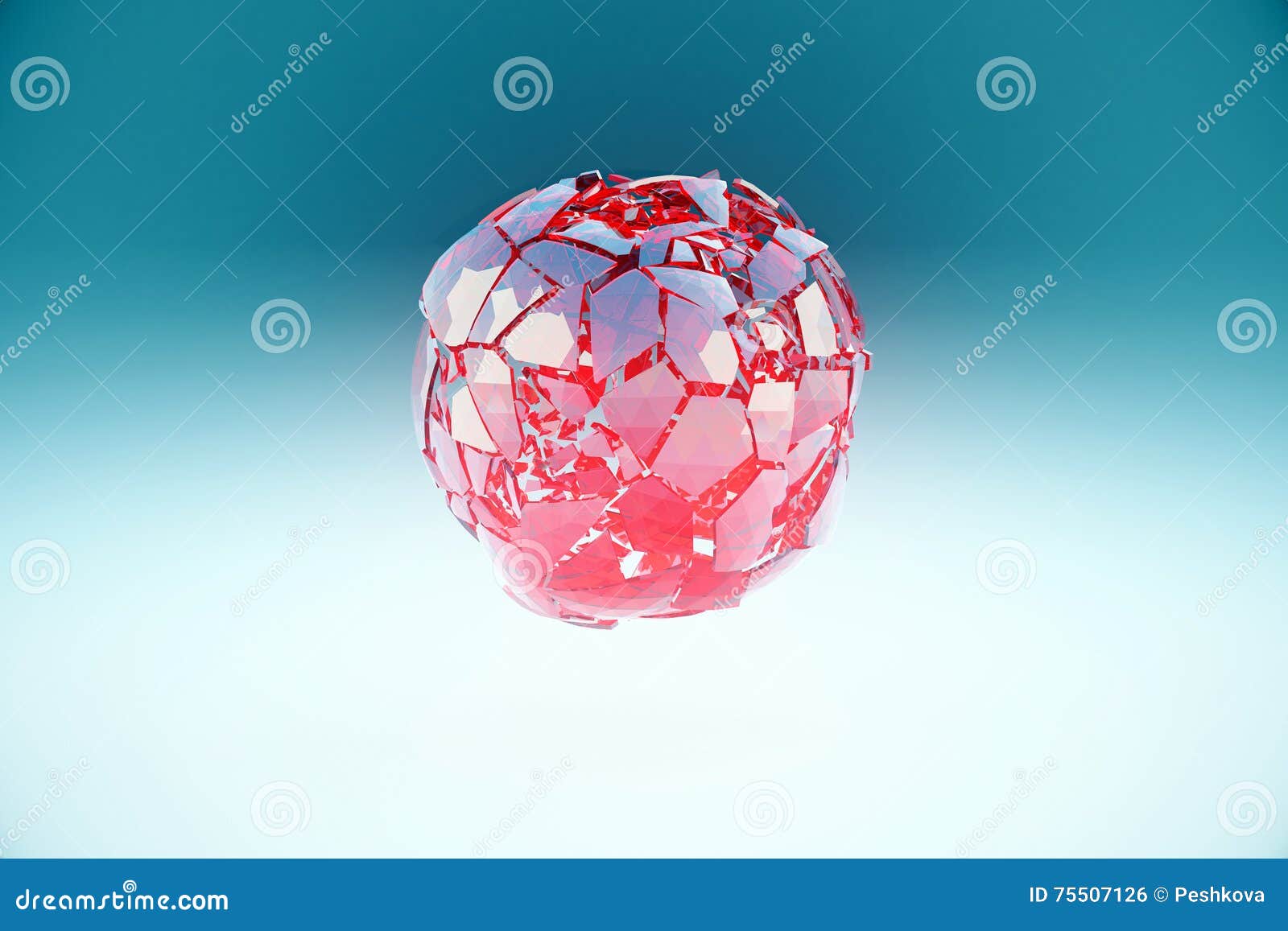 Broken sphere stock illustration. Illustration of fracture - 75507126