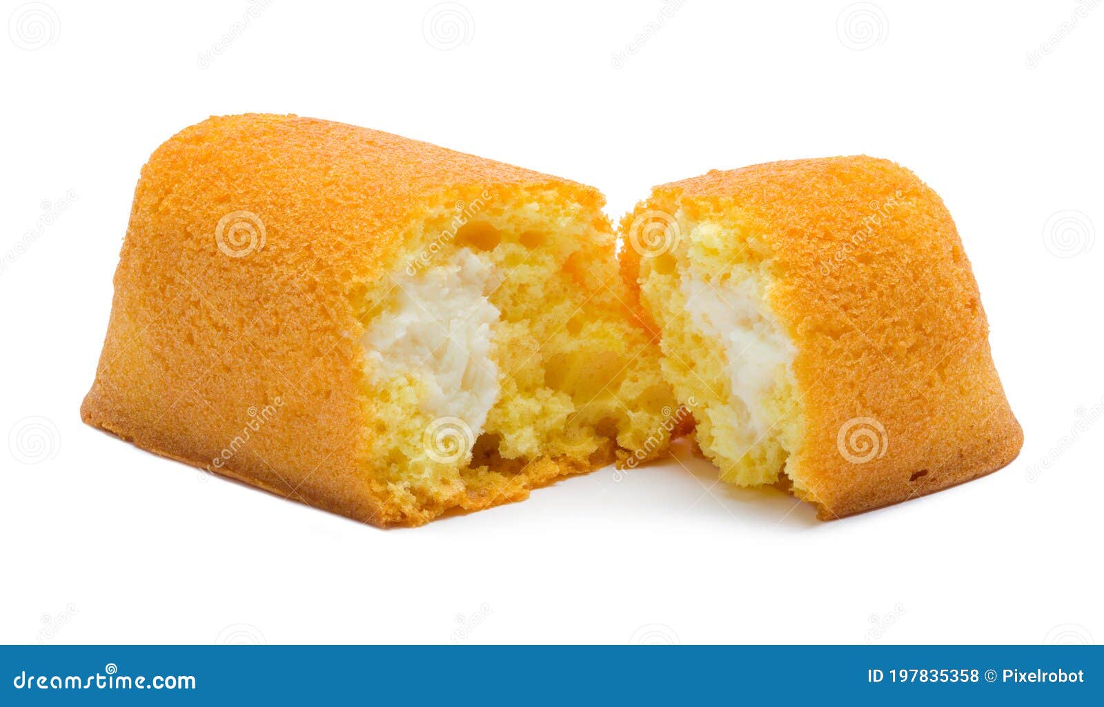 Broken Sponge Cake stock photo. Image of cream, yellow - 197835358