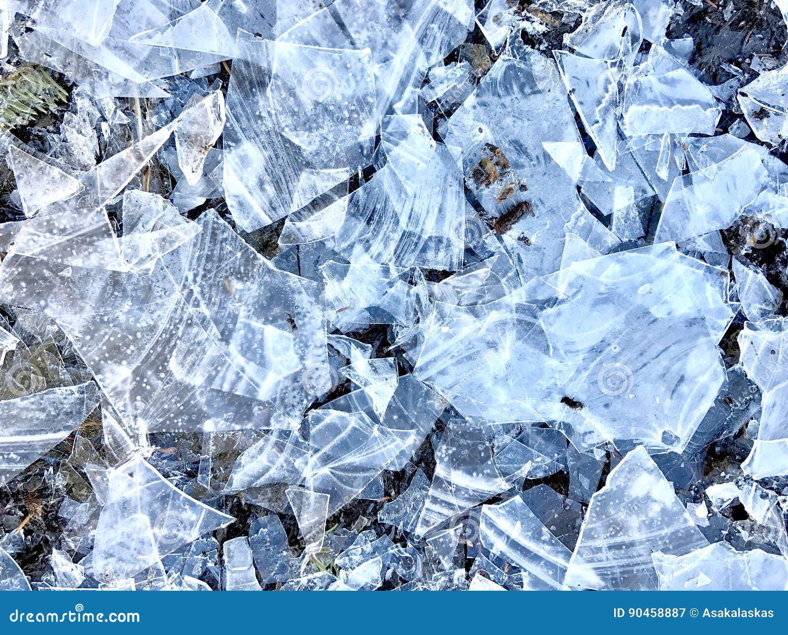 Broken Spring Ice on a Pond Stock Image - Image of shards, melt: 90458887