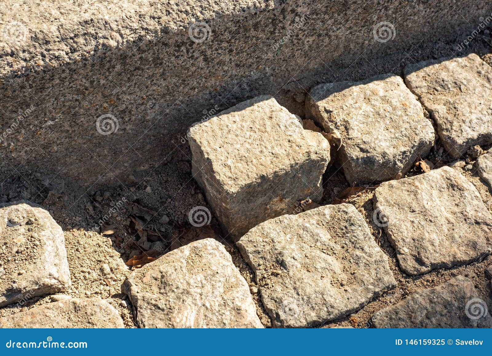 Broken Square Stone Paving on Top Stock Image - Image of texture ...