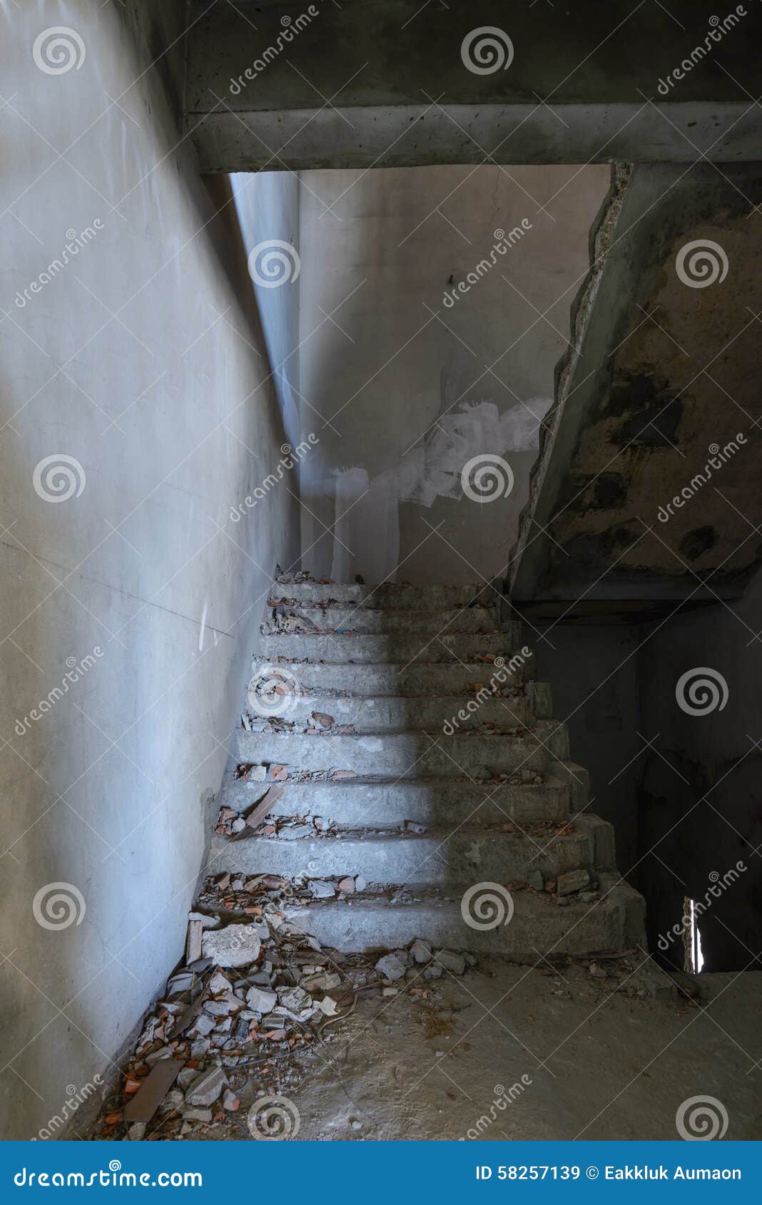 Broken Stair Inside of Abandoned Building Stock Image - Image of ...