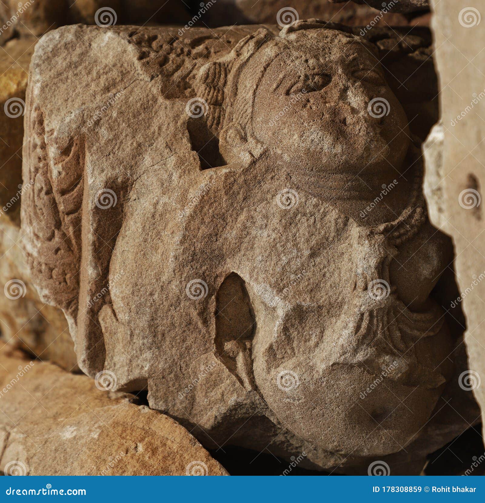 Broken statue stock image. Image of hinduism, goddess - 178308859