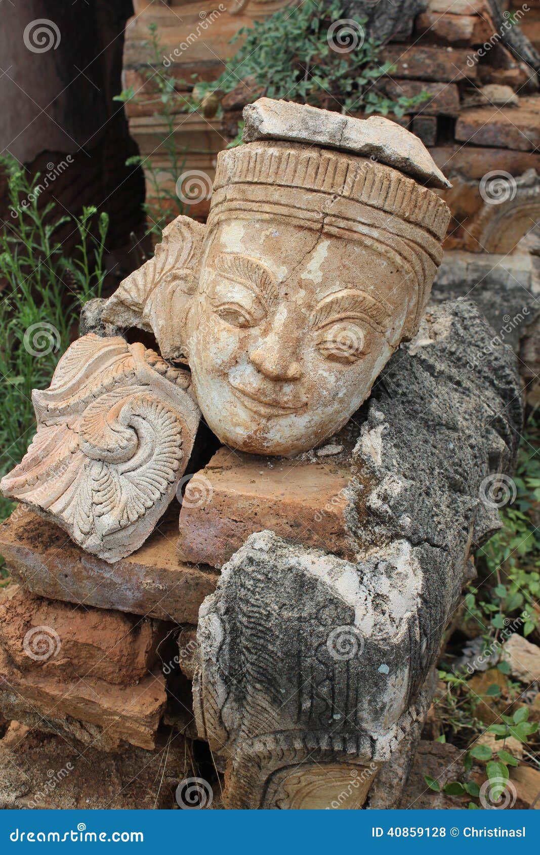 Broken statue stock photo. Image of smiling, ruin, broken - 40859128