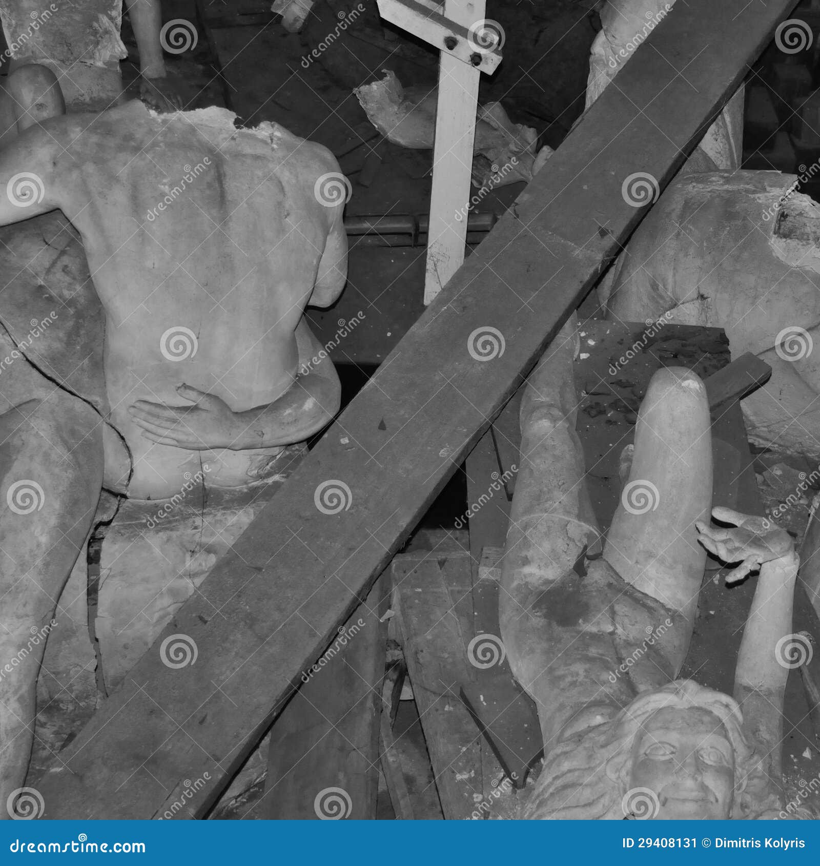 Broken Statues among Debris Editorial Photo - Image of abstract ...