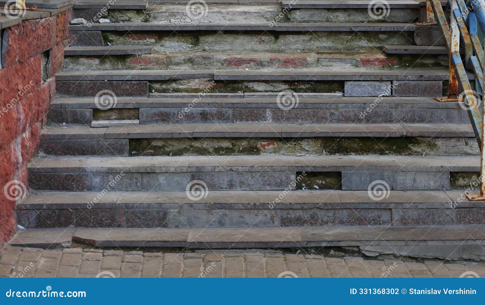 Broken Steps of an Old Stone Staircase Stock Photo - Image of stairs ...