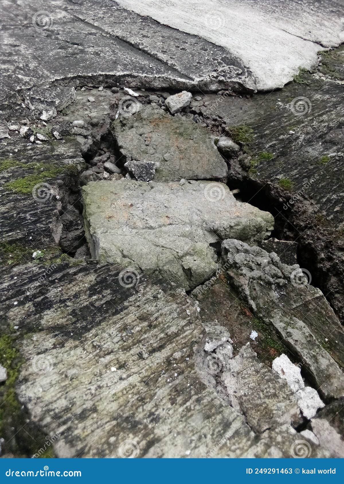 Broken stone road stock image. Image of stone, street - 249291463