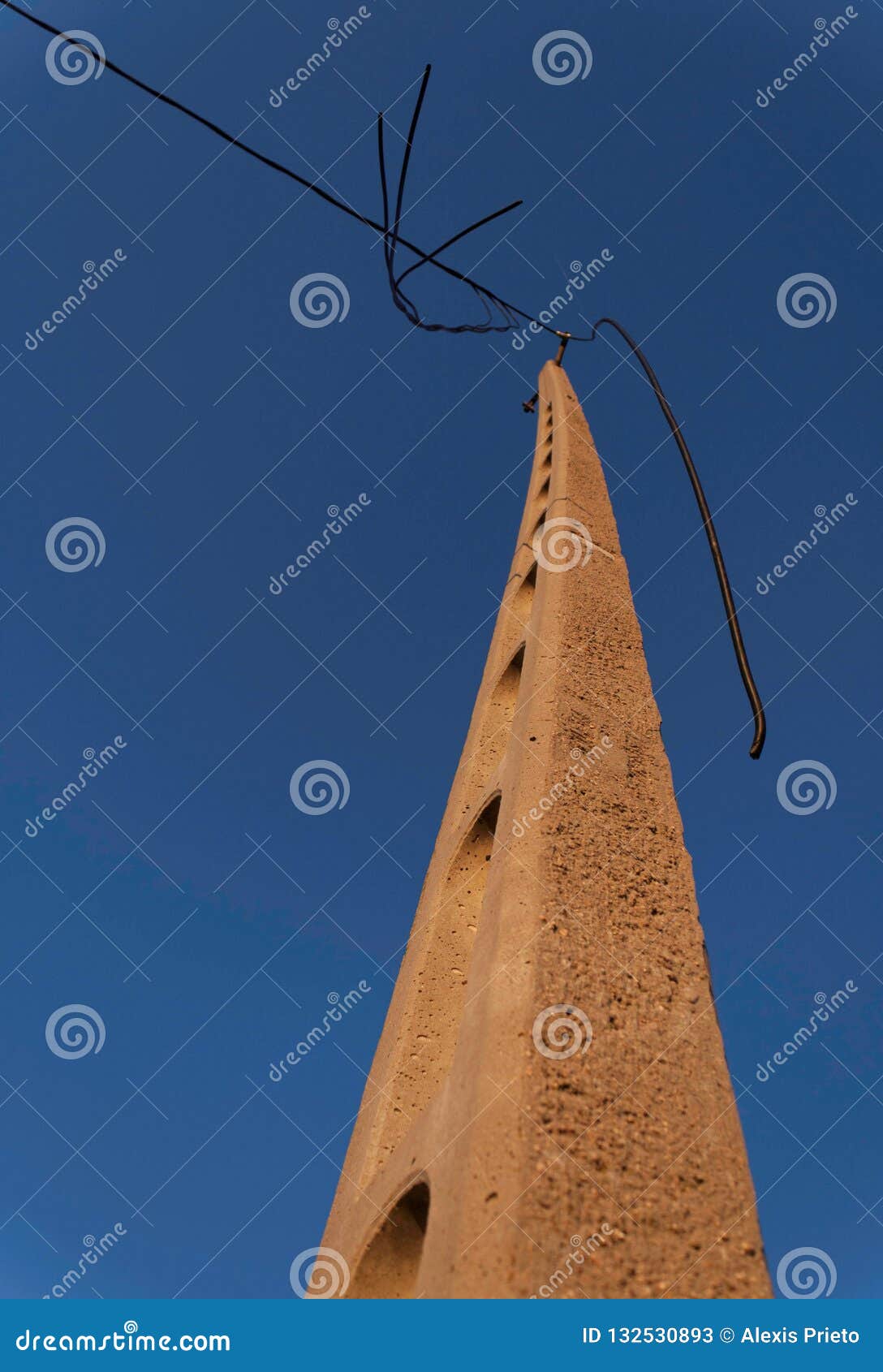 Broken street light stock image. Image of city, blue - 132530893