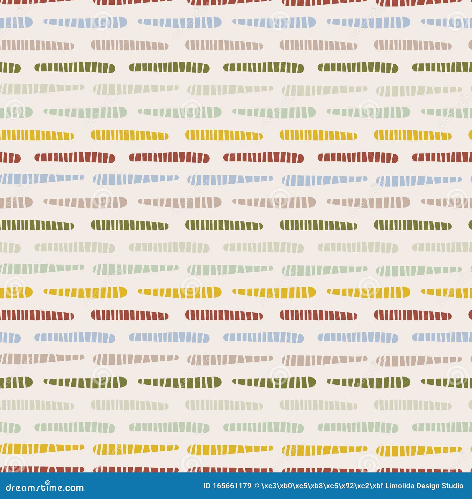 Broken Stripe Texture Seamless Pattern. Thin Horizontal Lines Geo ...