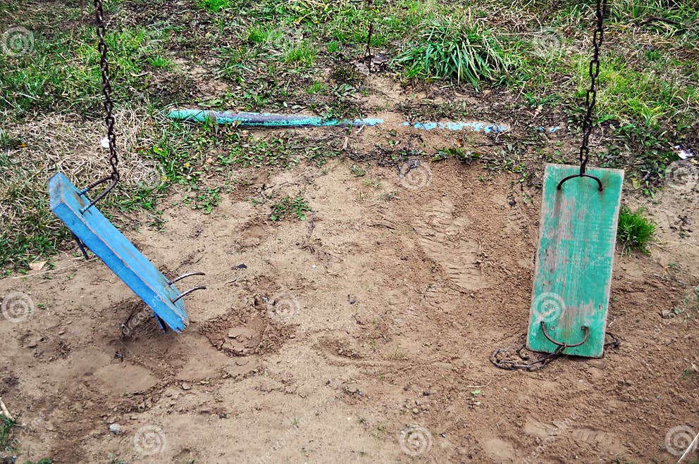 Broken swing stock photo. Image of broken, outdoor, accident - 81035084
