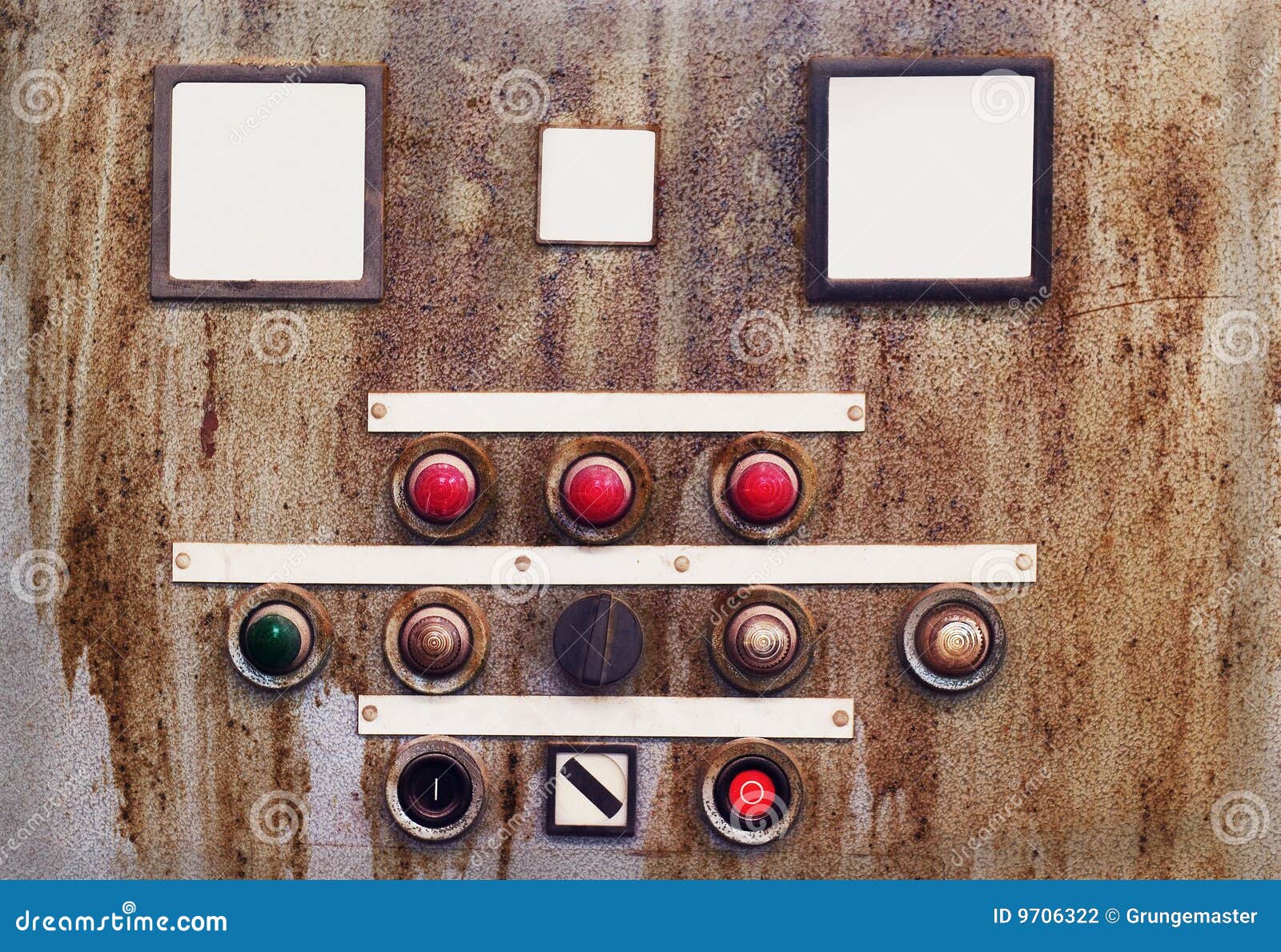 Broken switchboard stock photo. Image of knob, rust, console - 9706322