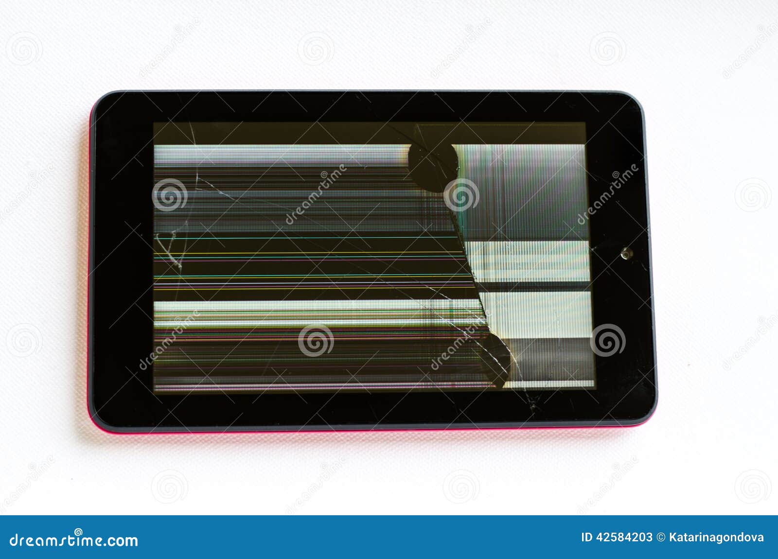 Broken tablet stock image. Image of destroyed, tablet - 42584203