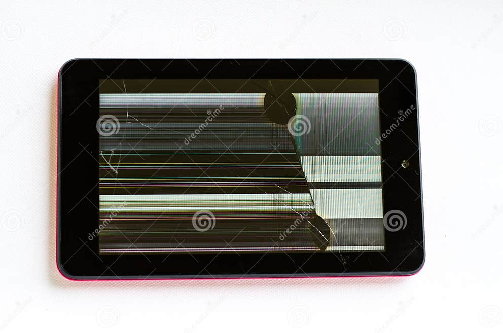 Broken tablet stock image. Image of destroyed, tablet - 42584203