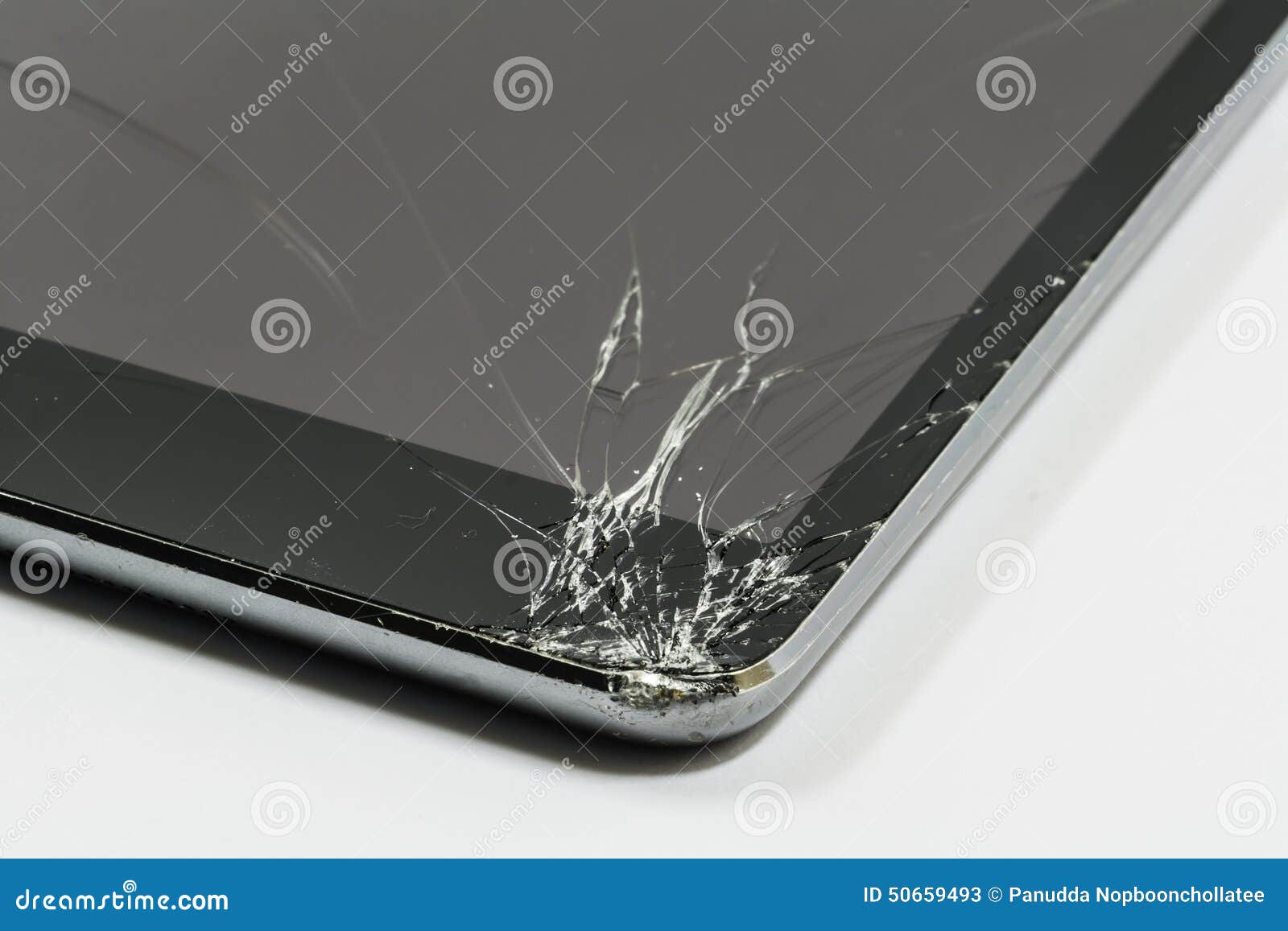 Broken tablet stock image. Image of corner, technology - 50659493