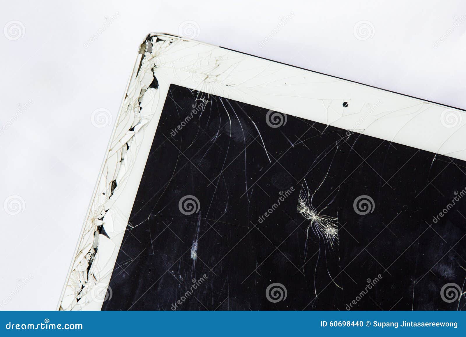 Broken tablet. stock photo. Image of equipment, glass - 60698440