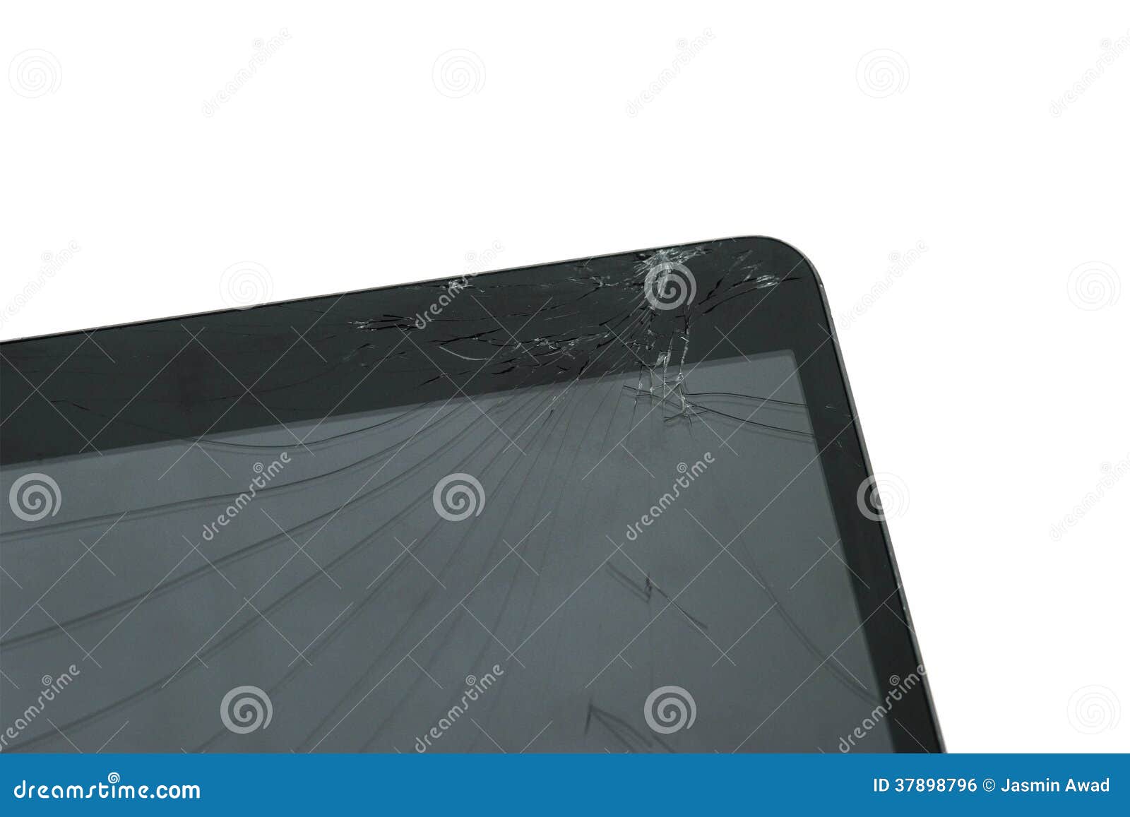 Broken tablet pc stock photo. Image of accident, broken - 37898796