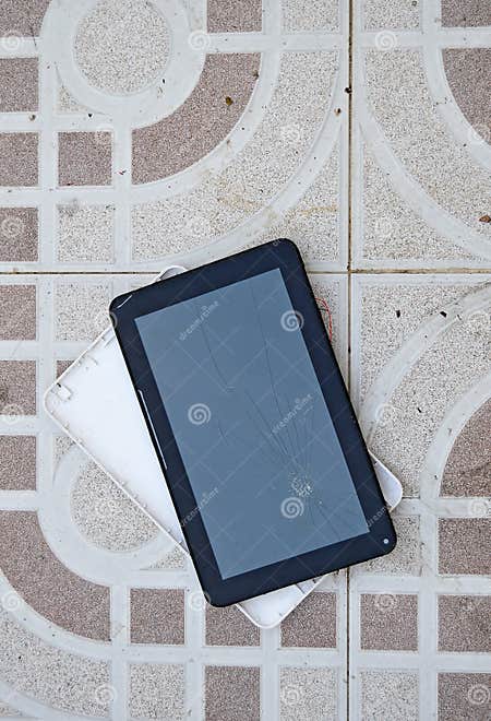Broken Tablet stock photo. Image of smashed, samsung - 65457896