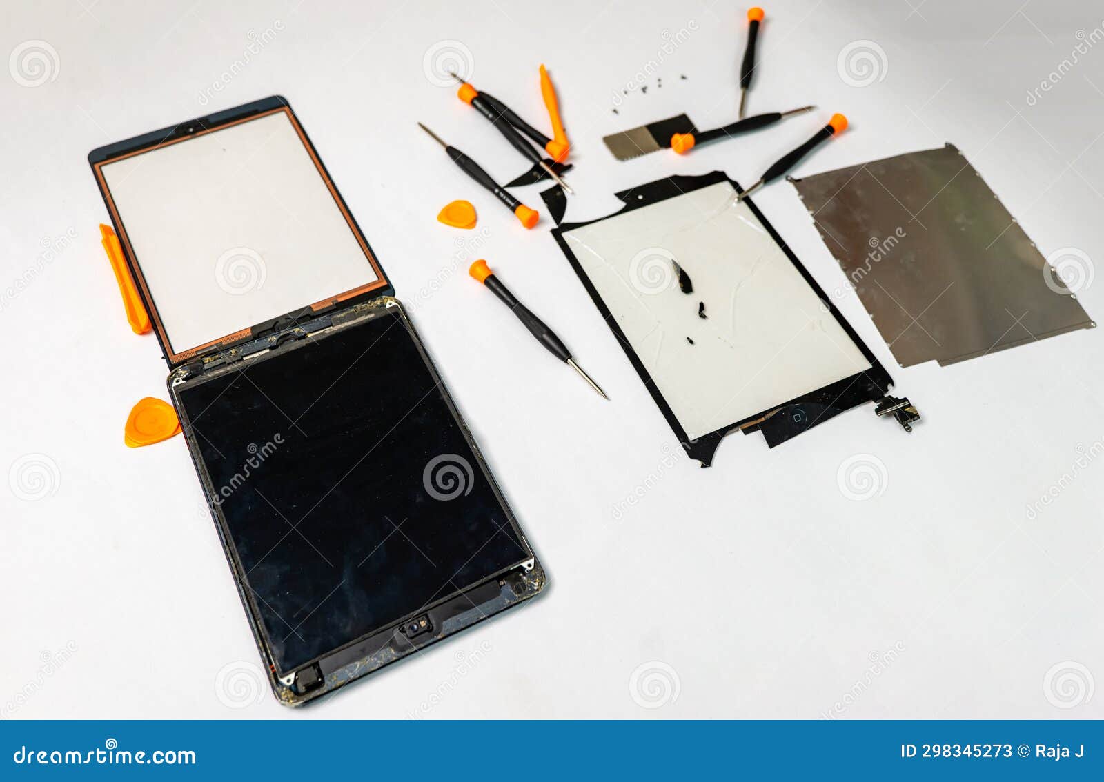 Broken Tablet stock image. Image of help, plier, assistance - 298345273