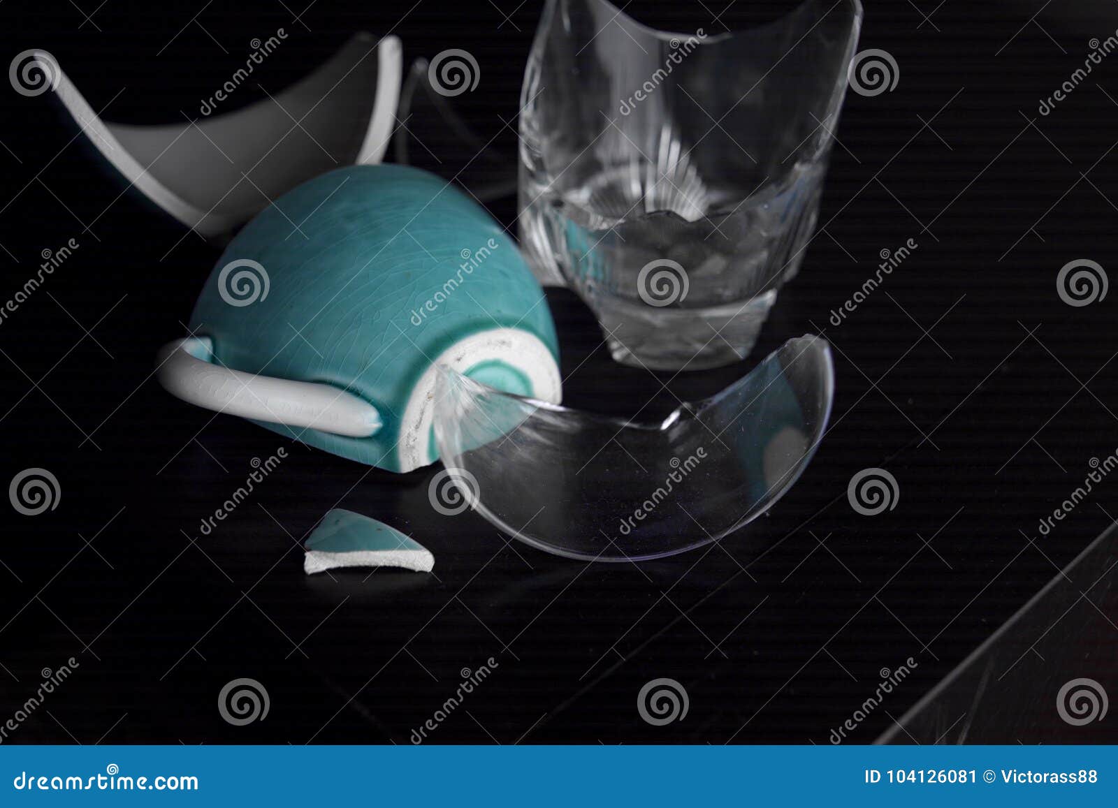 Broken Teacup and Glass stock image. Image of people - 104126081