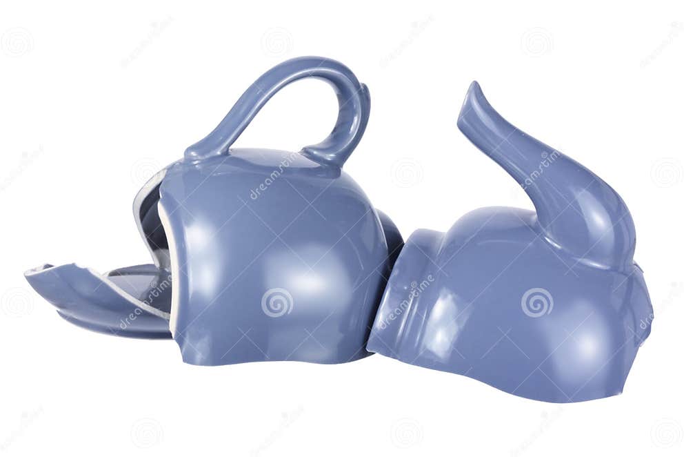 Broken Teapot stock image. Image of porcelain, still - 44494497