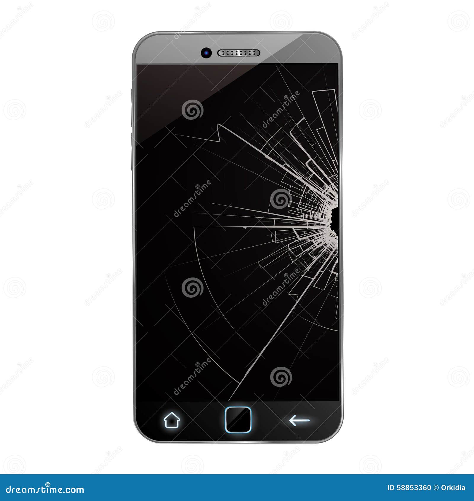 Broken telefon vektor illustrationer. Illustration av fallet - 58853360