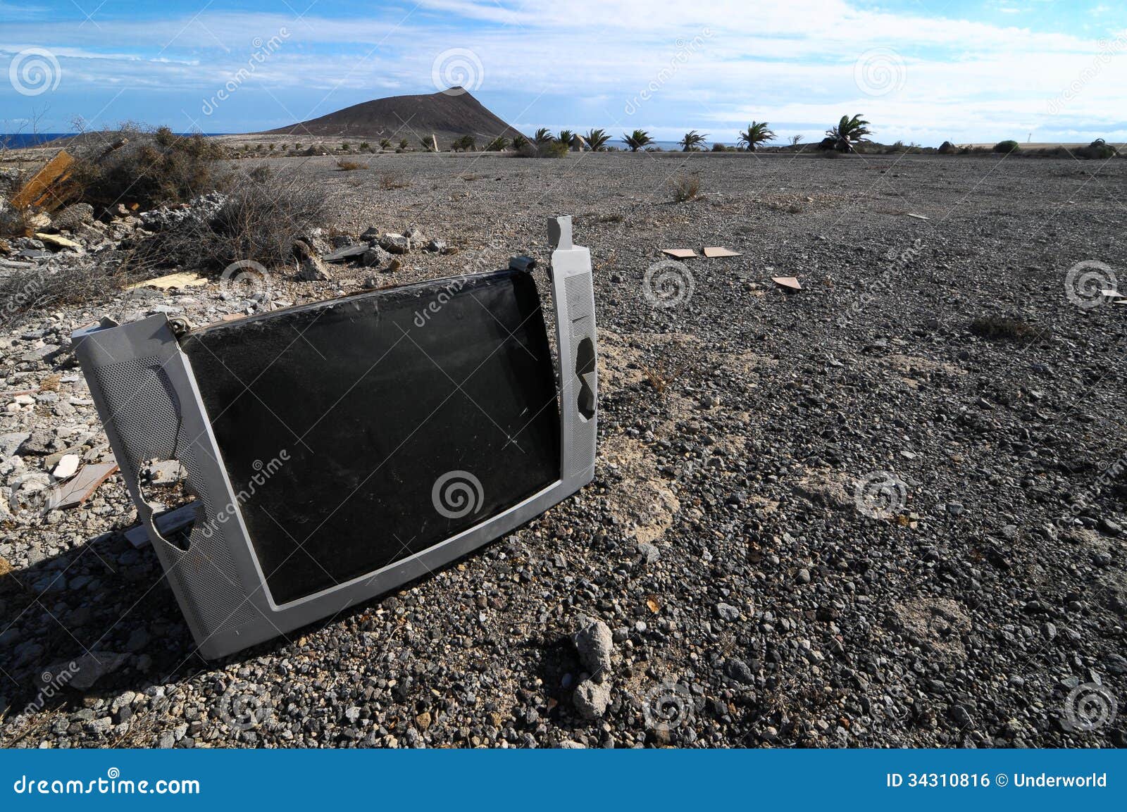 Broken Television stock photo. Image of obsolete, broken - 34310816