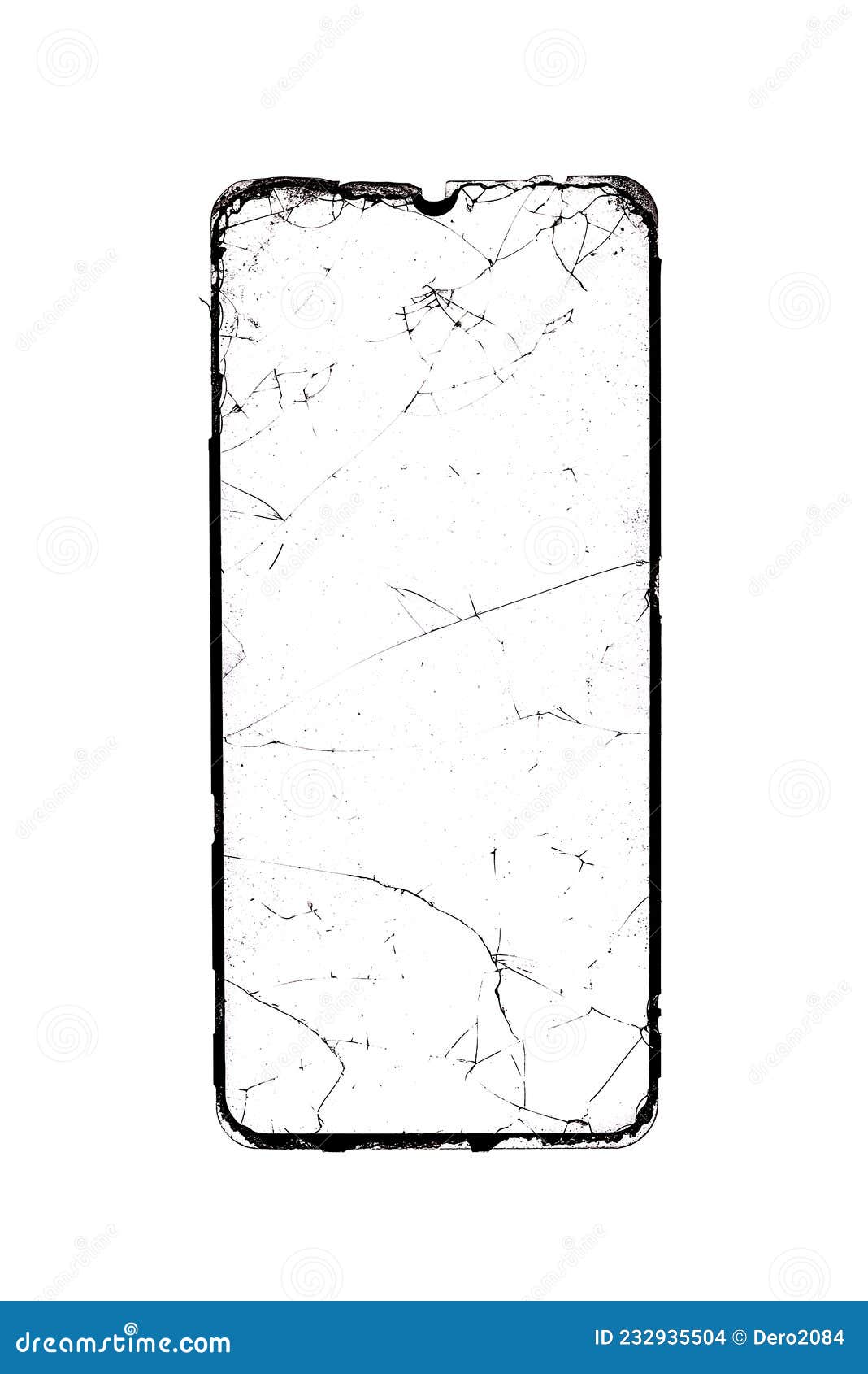 Broken Tempered Glass Screen Protector Removed from Smartphone ...