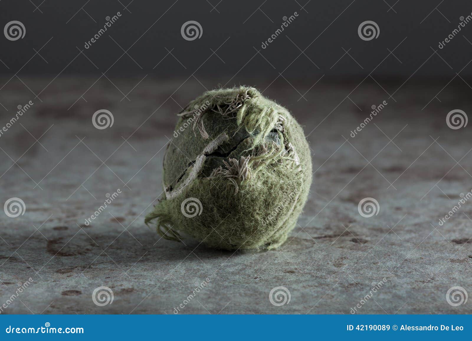 Broken Tennis Ball stock image. Image of ball, dirt, gray - 42190089