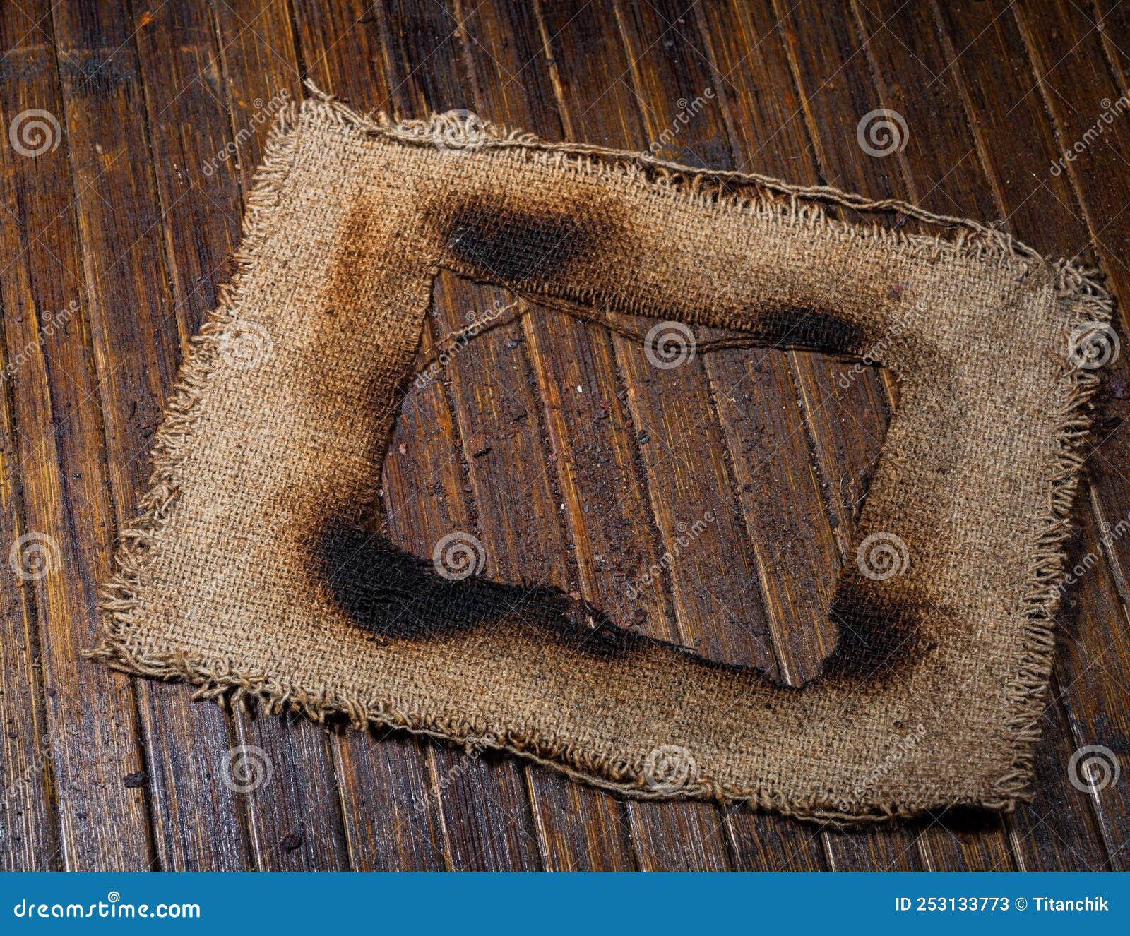 Broken Thread Structure- Burnt Canvas Stock Image - Image of fiber ...