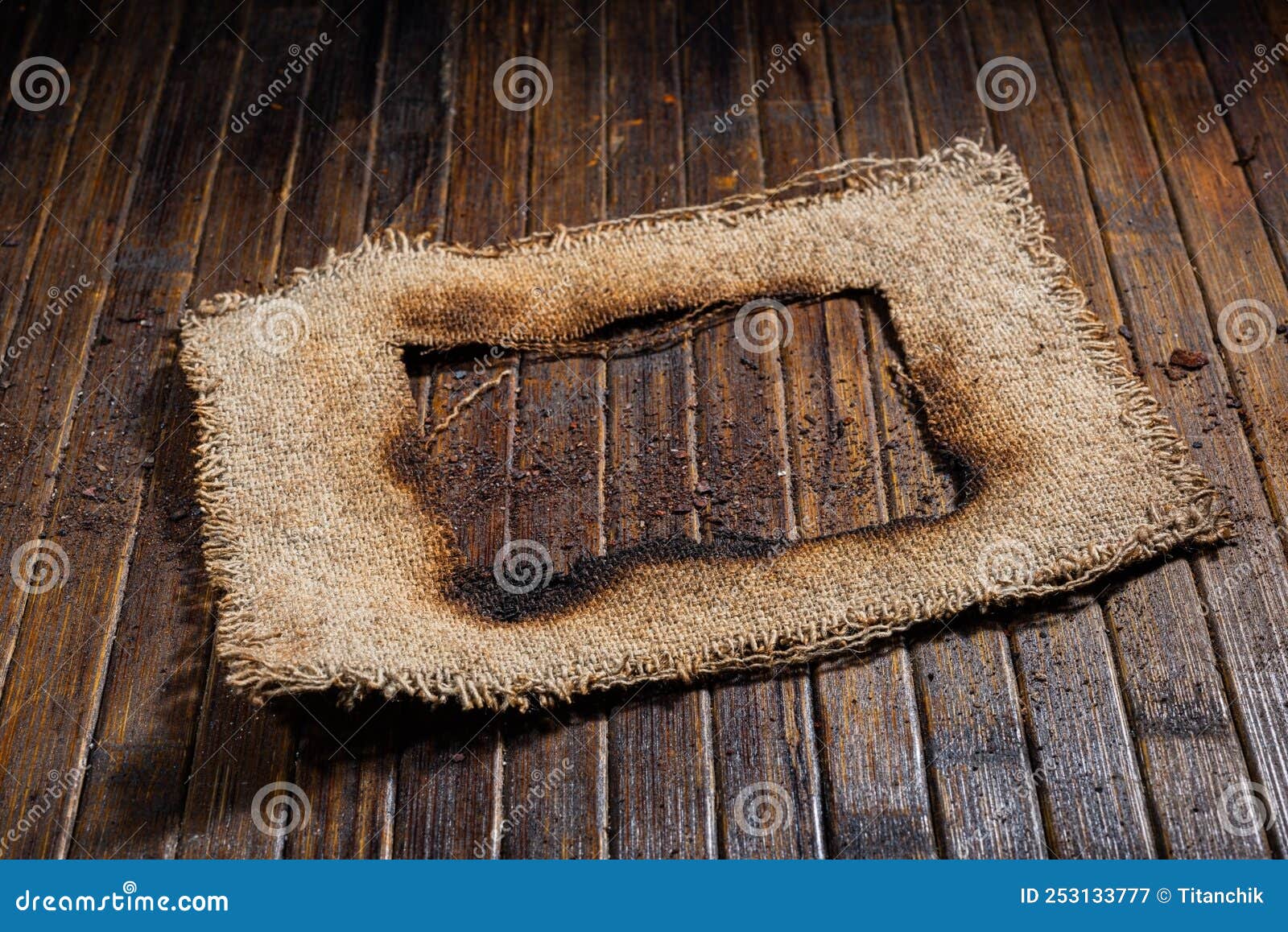 Broken Thread Structure- Burnt Canvas Stock Image - Image of aged, edge ...