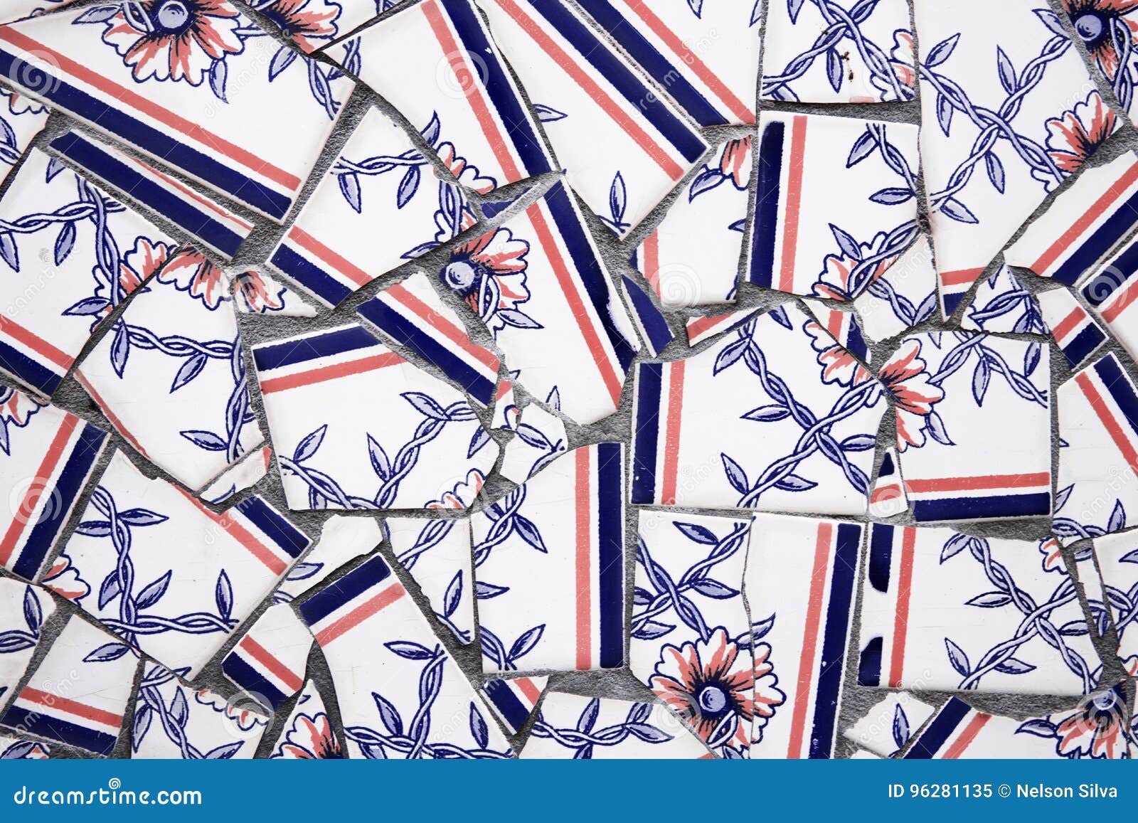 Broken tile stock image. Image of architectural, floor - 96281135