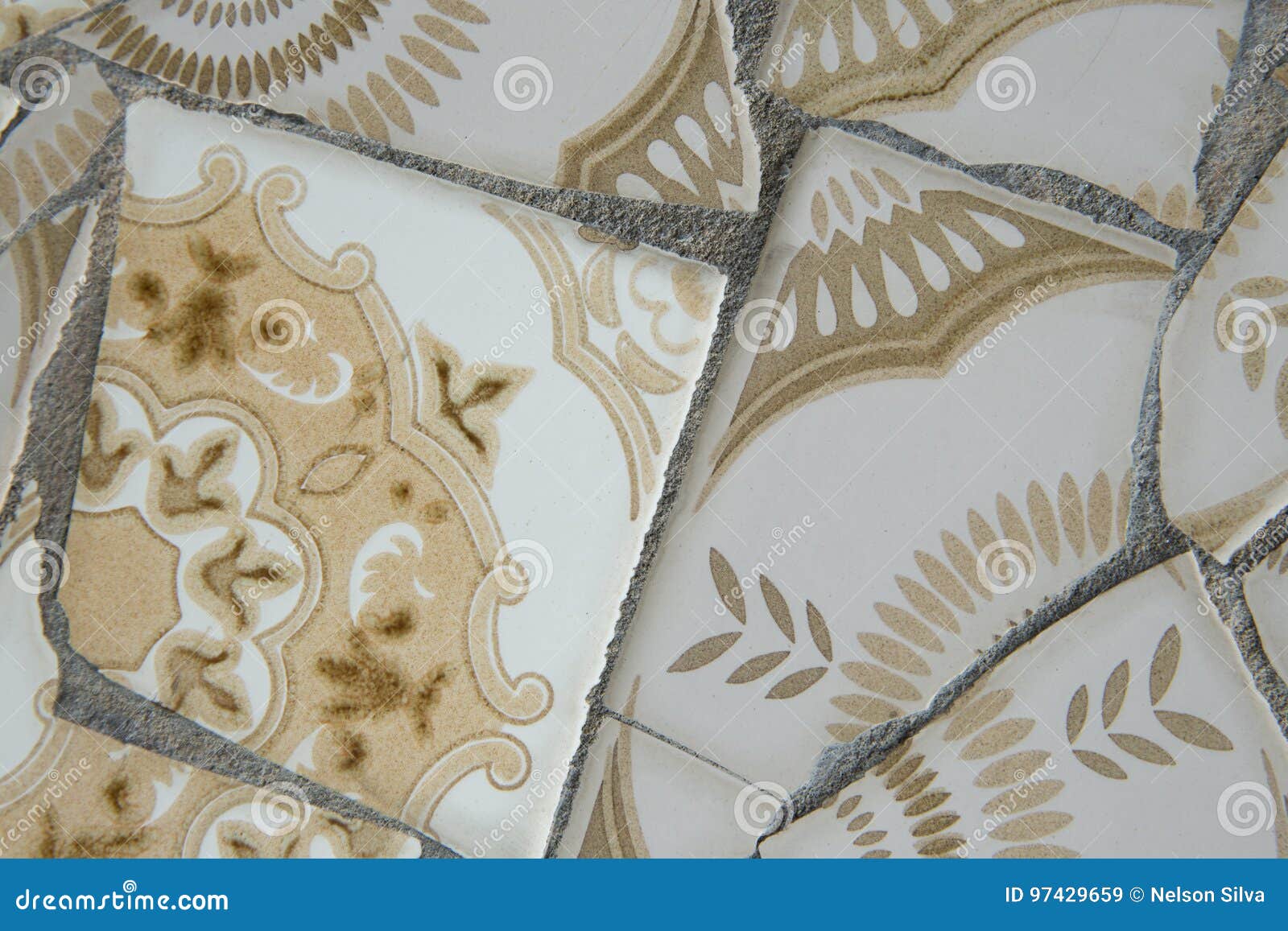 Broken tile stock image. Image of abstract, glass, aveiro - 97429659