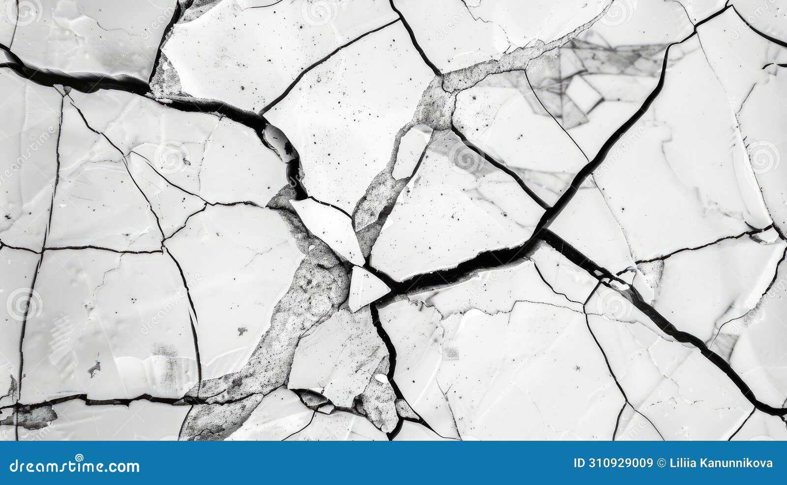 A Broken Tile with Several Visible Cracks, Emphasizing Its Weathered ...