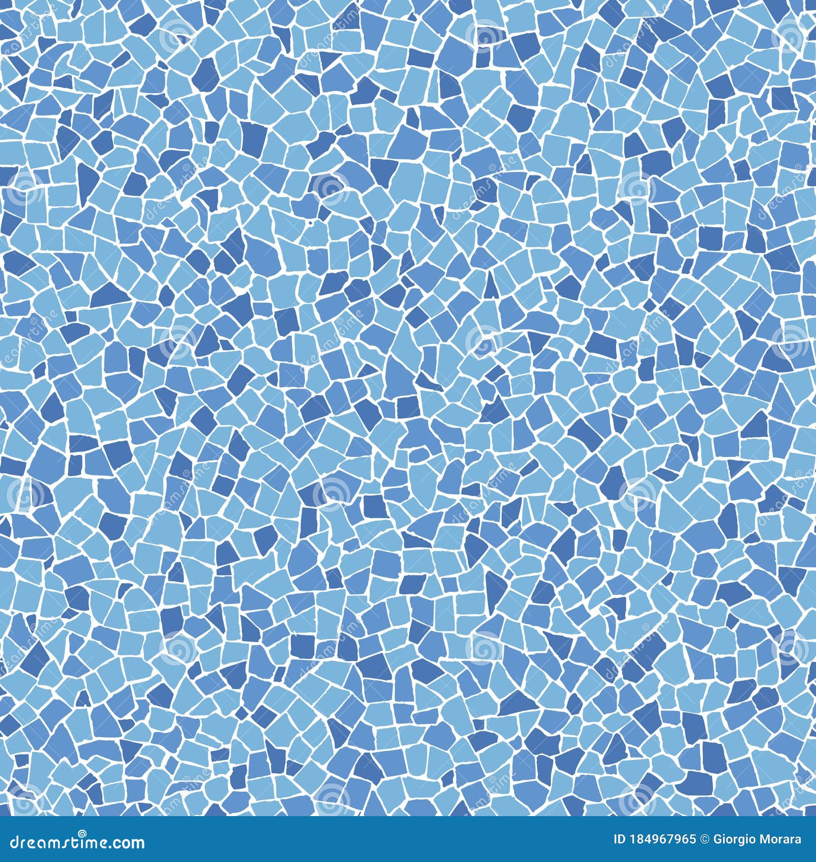 Broken Tiles Mosaic Trencadis Seamless Pattern Stock Vector ...