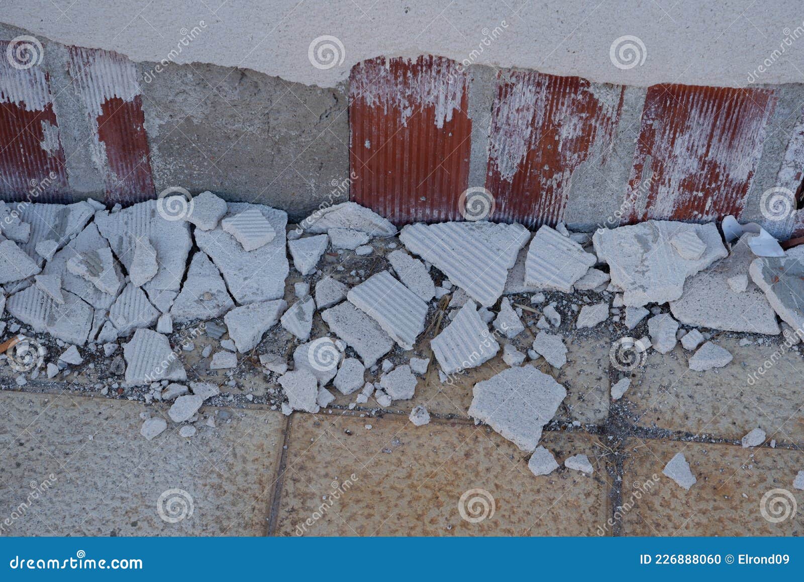 Broken Tiles in a Kitchen Renovation Stock Photo - Image of room ...